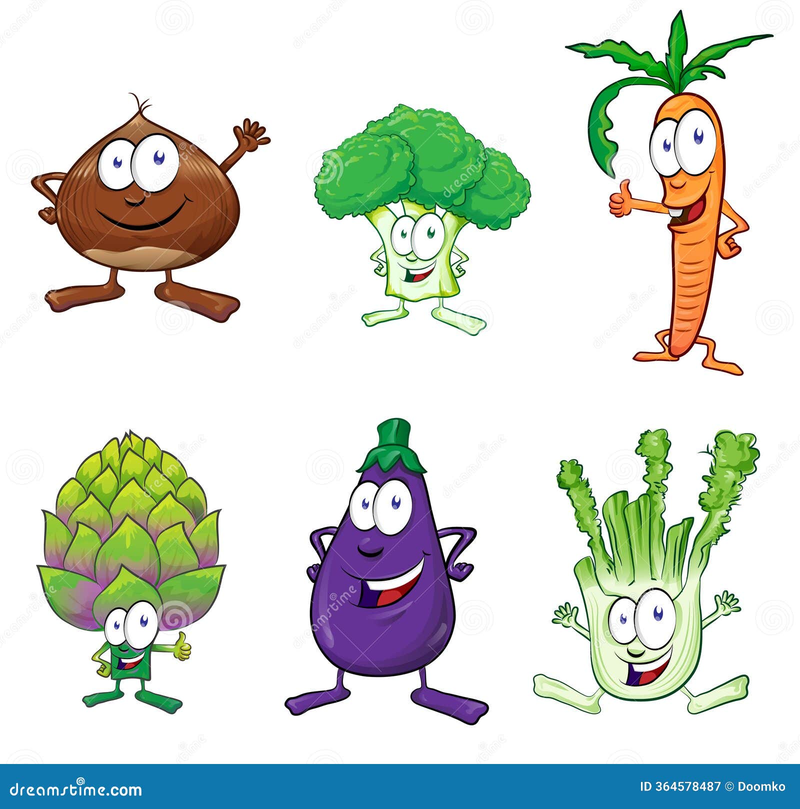Cartoon Vegetable Smiling And Looking Banana Royalty-Free Illustration ...