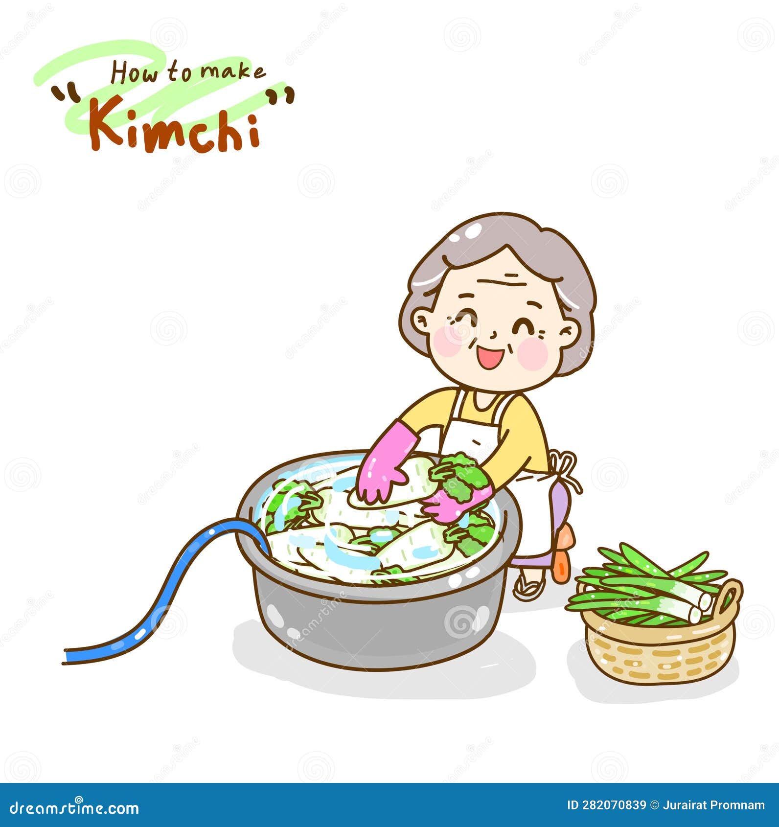 Set Cartoon Washing Vegetable Character. Stock Illustration ...