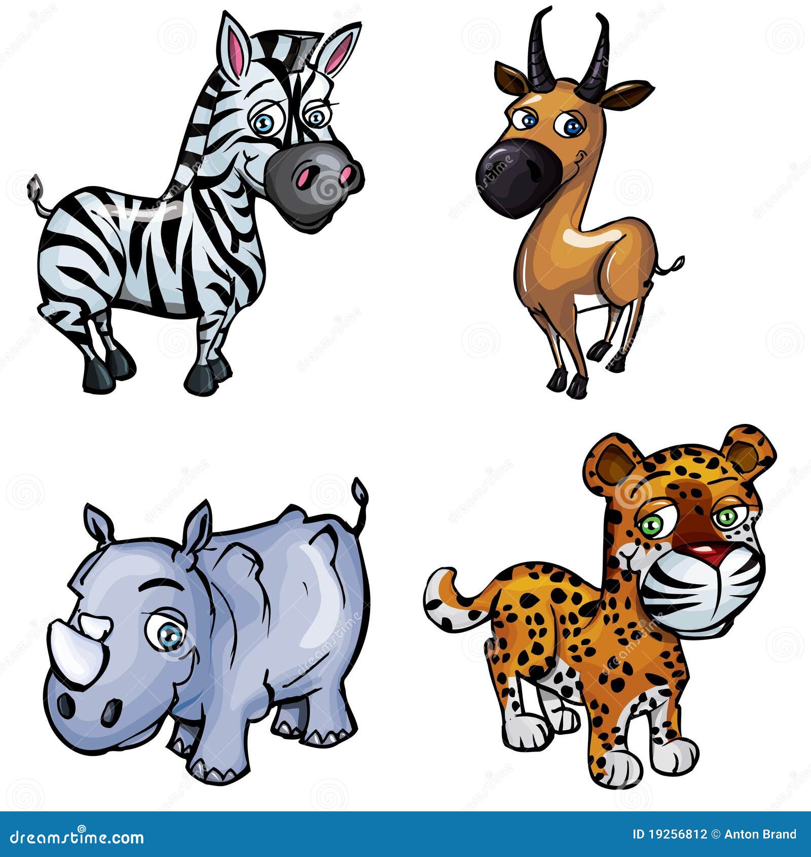 Cartoon Wild Animals For Kids. Little Cute Beaver Stands Near The Tree ...