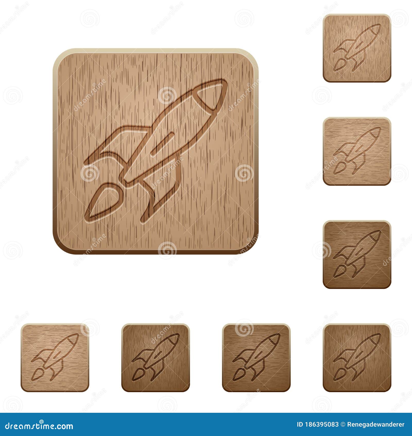 Launched Rocket Wooden Buttons Stock Vector - Illustration of patterns ...