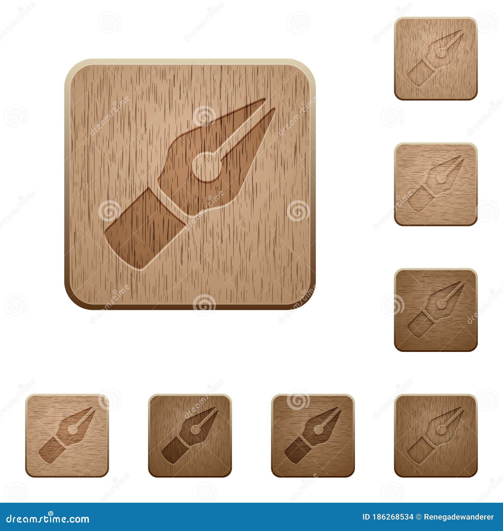 Vector pen wooden buttons stock vector. Illustration of computers ...