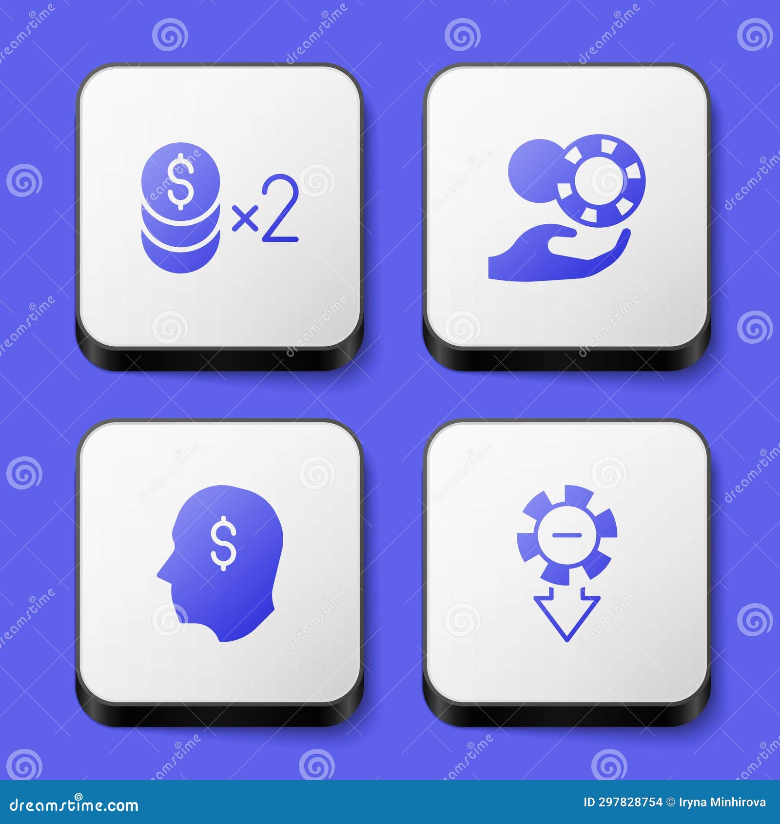 Set Casino Chip with Dollar, Hand Holding Casino Chips, Lucky Player ...