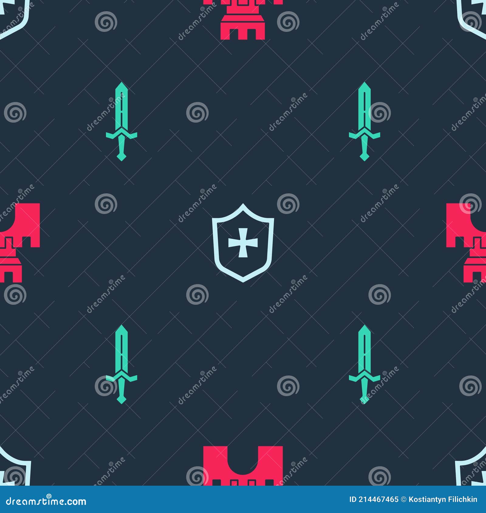 Fortress On Shield Royalty-Free Stock Photography | CartoonDealer.com ...