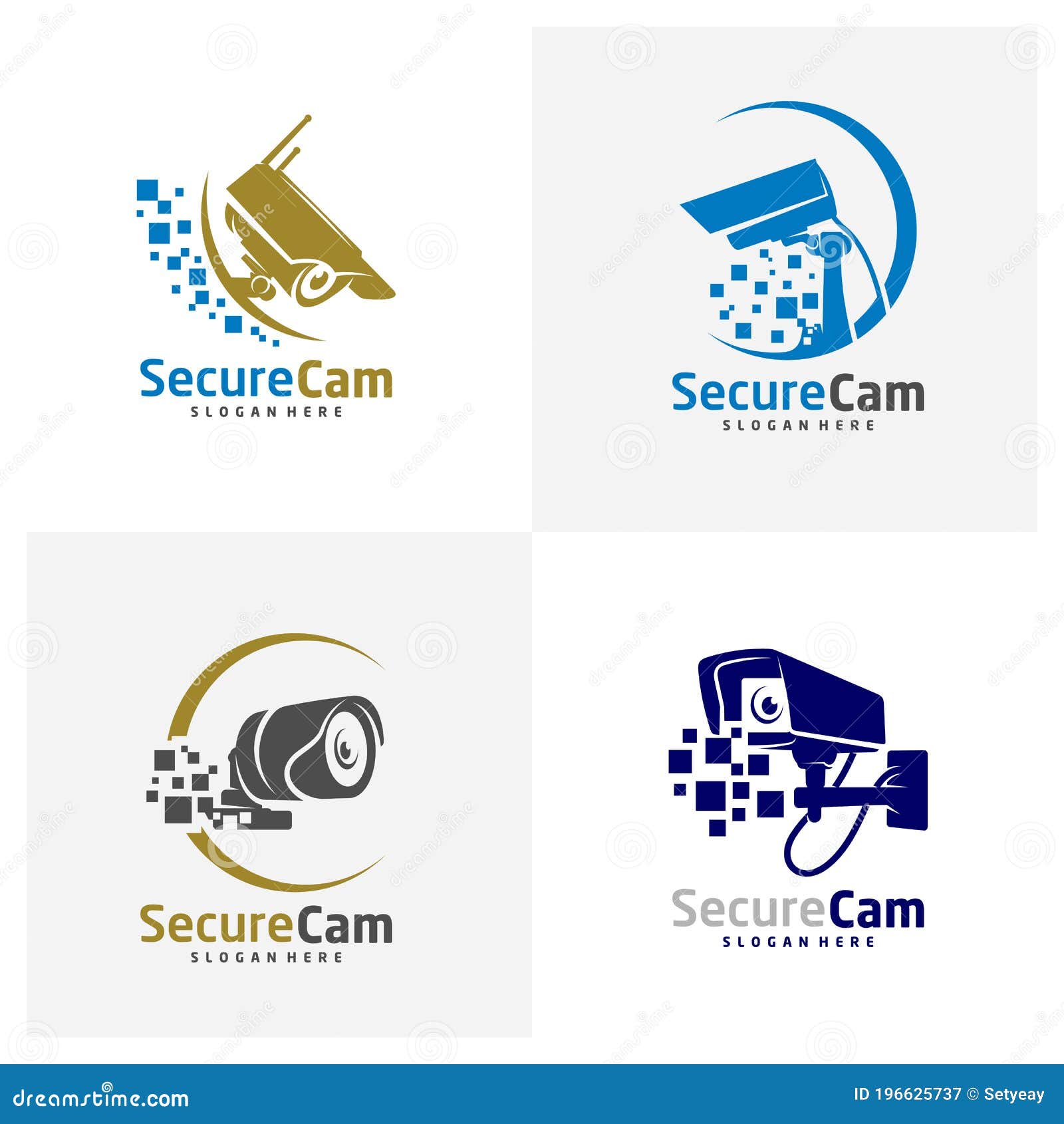 Set of CCTV Camera Logo Design Vector Template, Concept Symbol, Icon ...