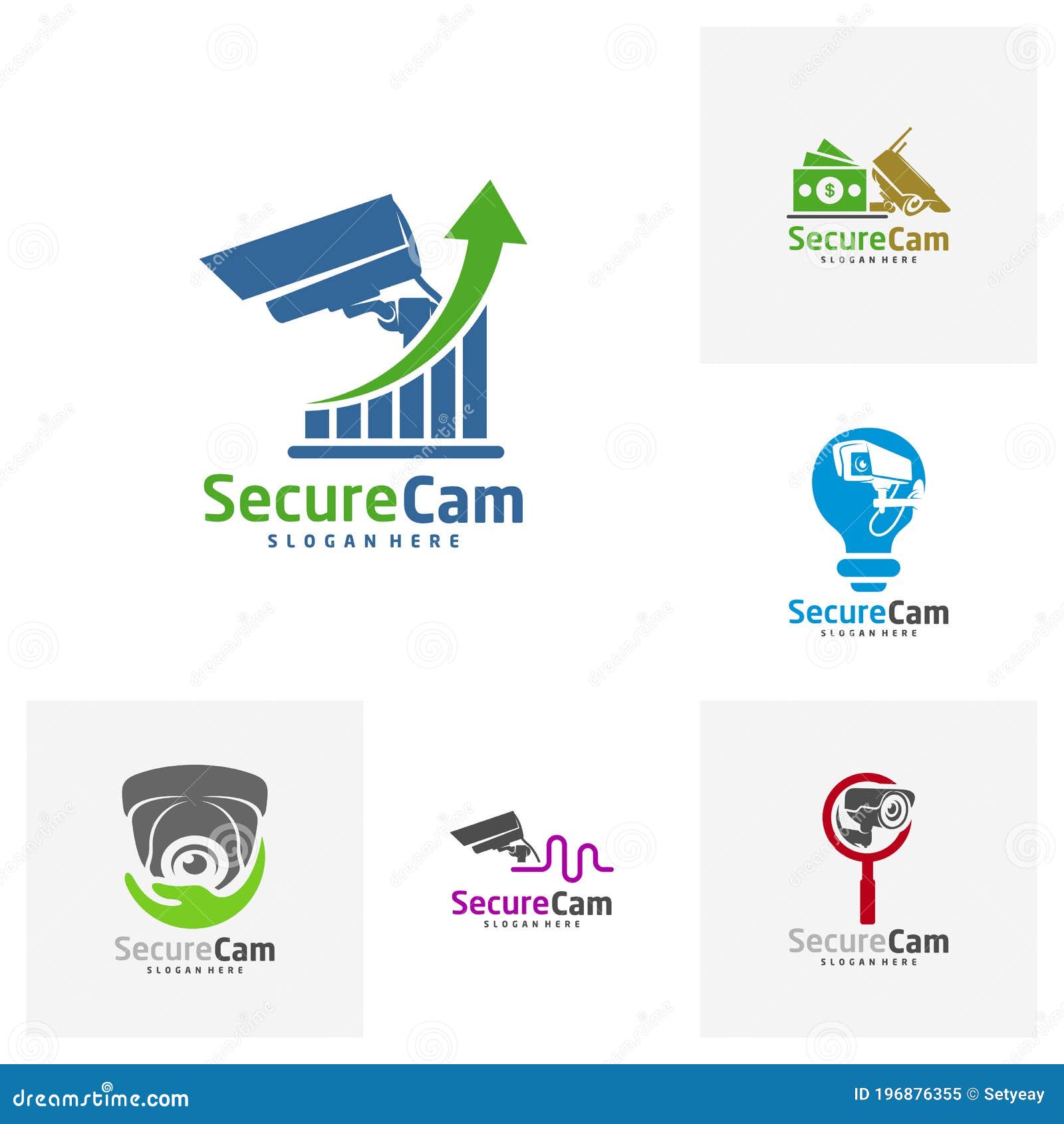 Set of CCTV Camera Logo Design Vector Template, Concept Symbol Icon ...