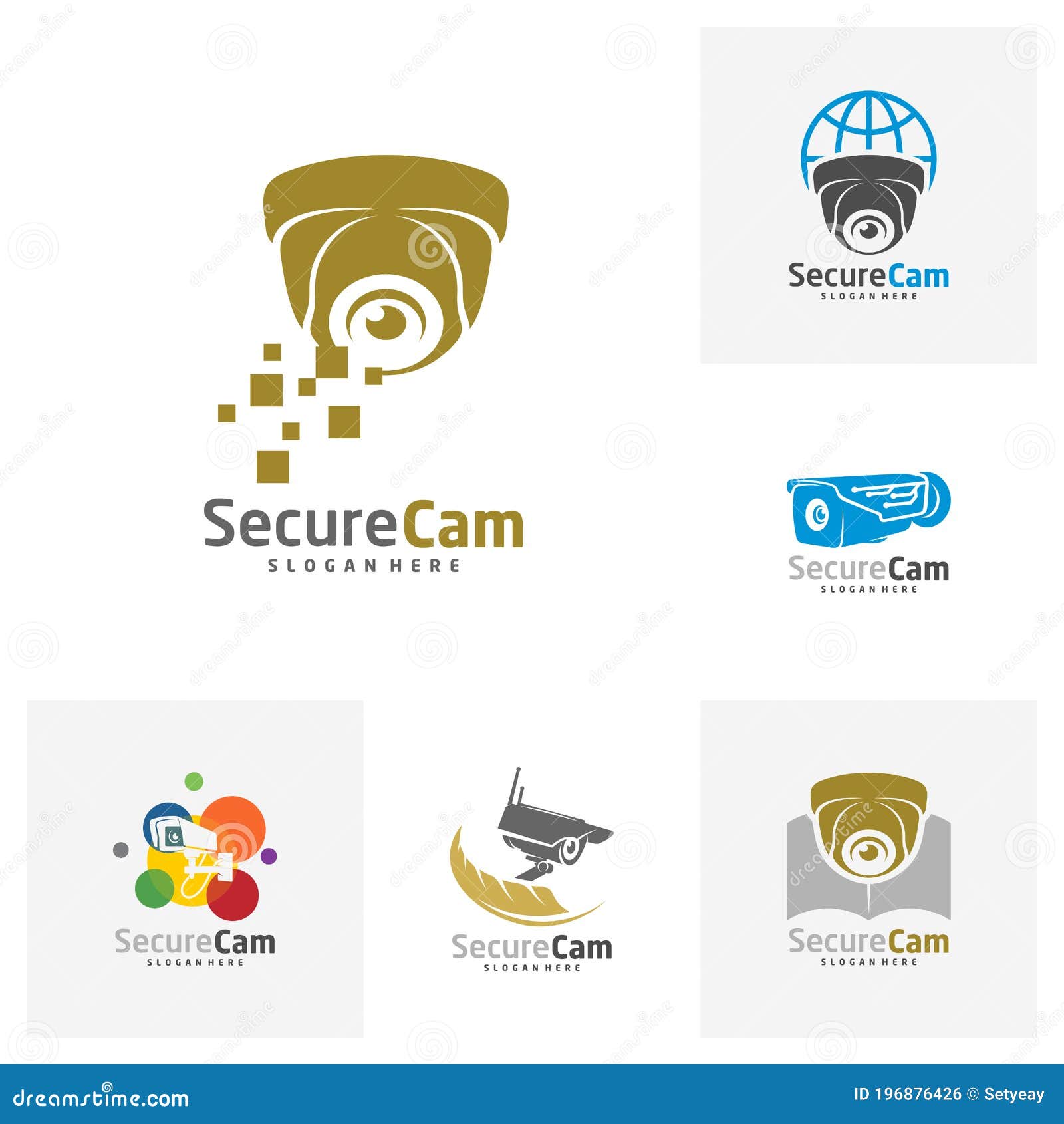 Set of CCTV Camera Logo Design Vector Template, Concept Symbol Icon ...