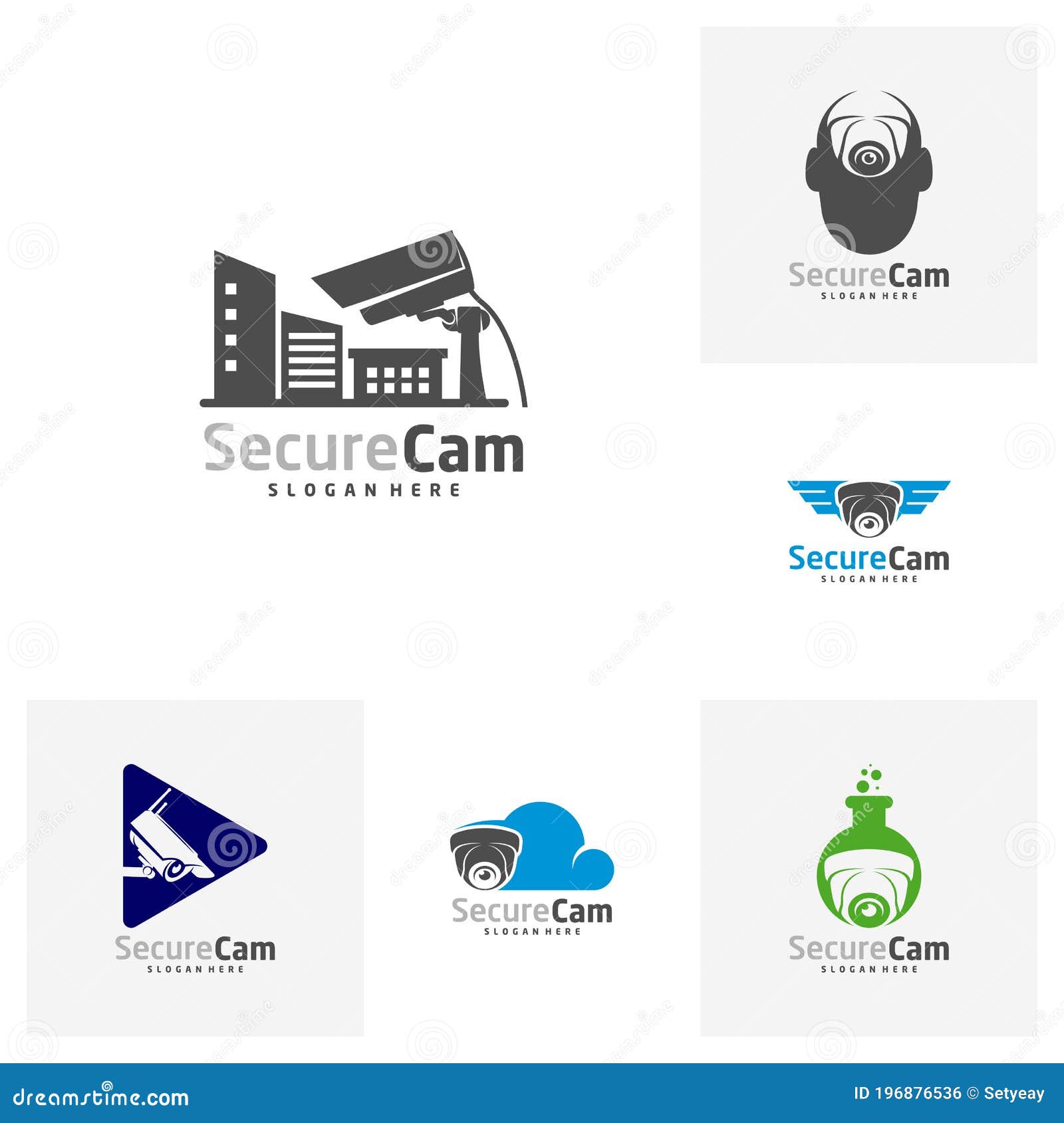 Set of CCTV Camera Logo Design Vector Template, Concept Symbol Icon ...