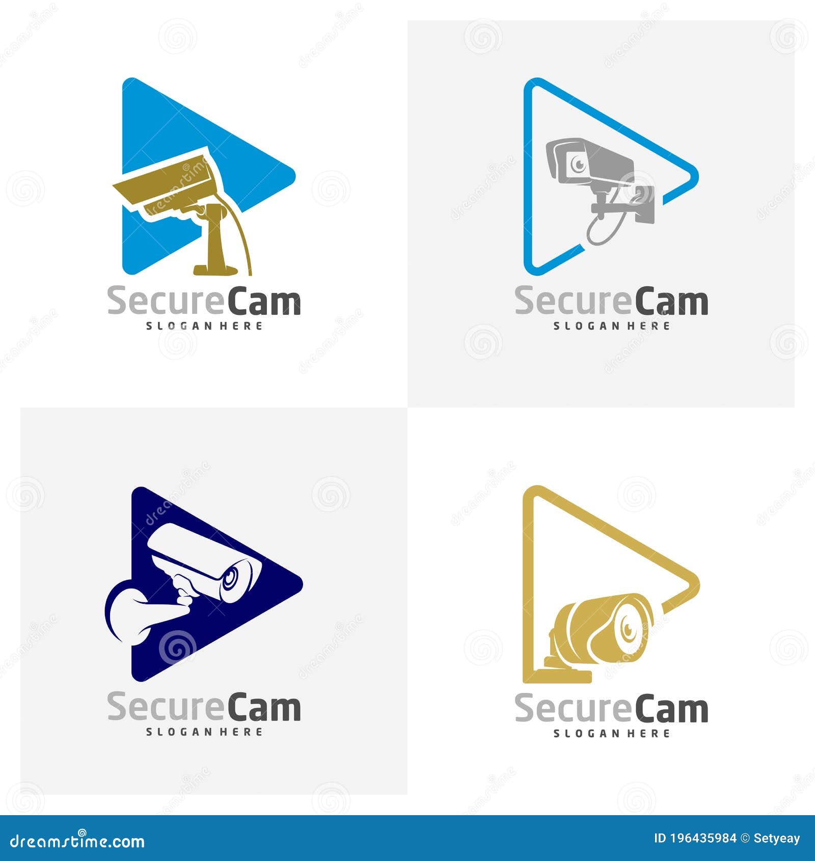 Set of CCTV Camera Logo Design Vector Template, Logo Concept, Symbol ...