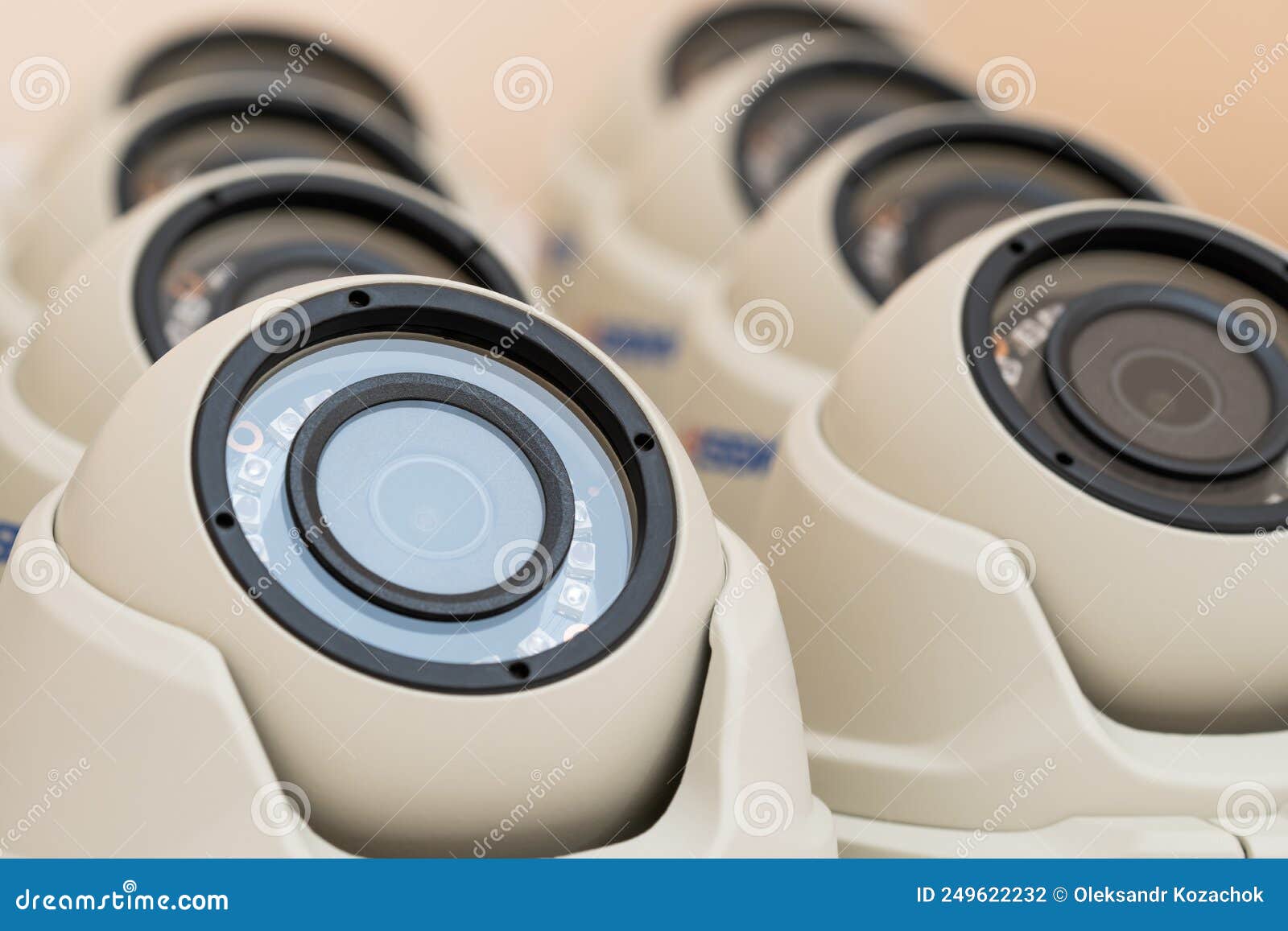 Set of CCTV Cameras for Production and Office. Stock Photo - Image of ...