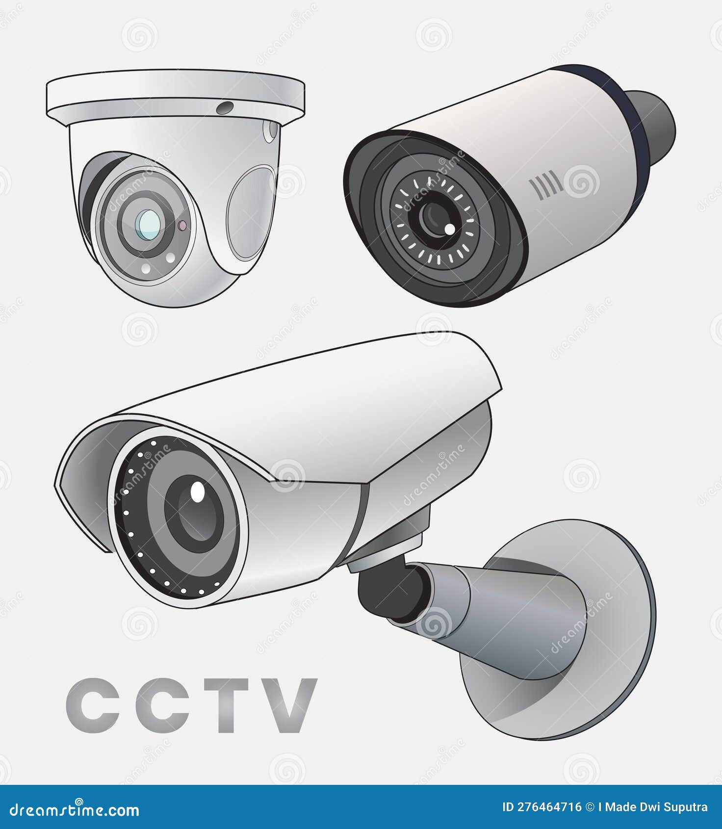 A Set of Cctv Devices Illustration Stock Vector - Illustration of ...