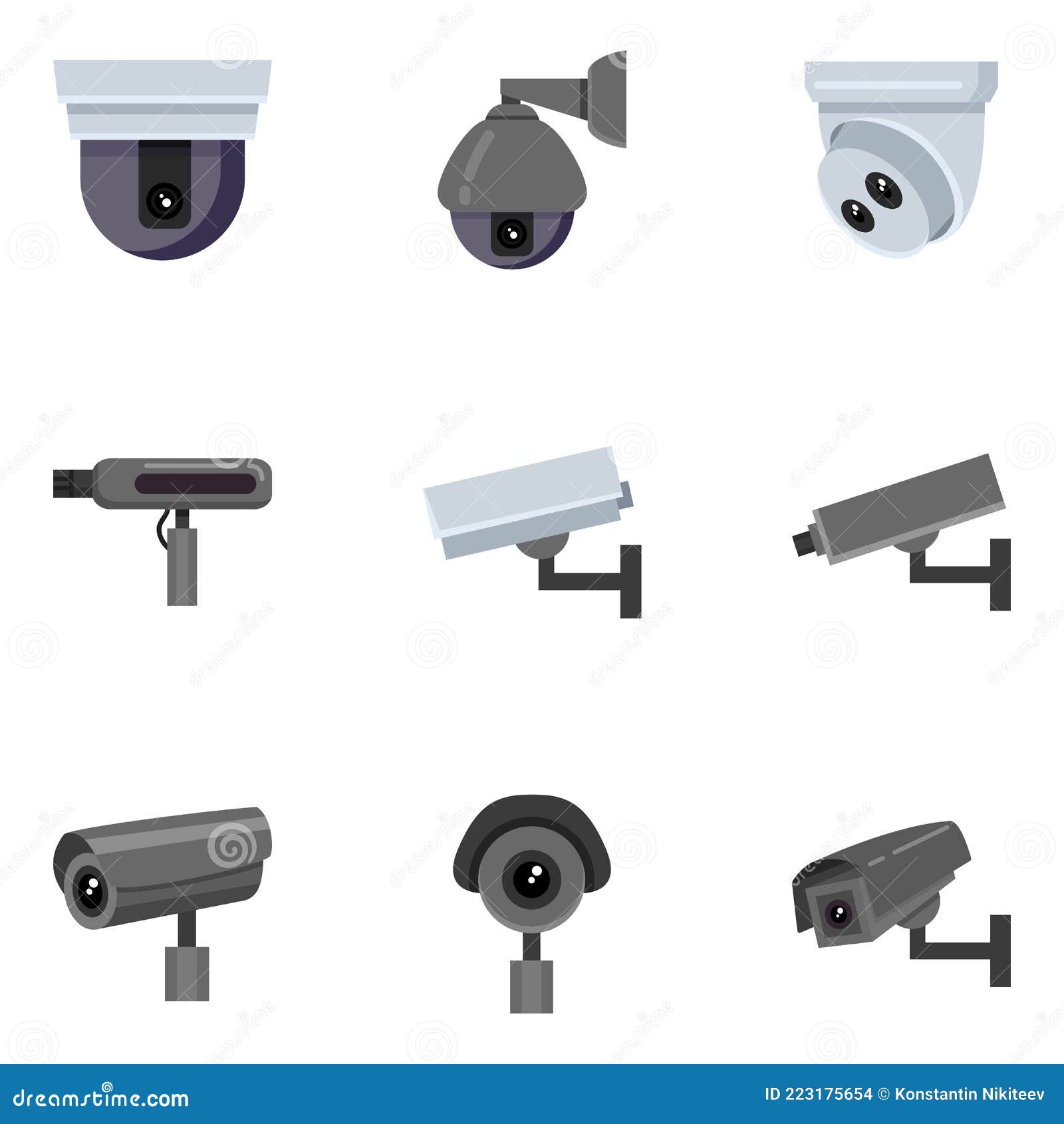 Set of CCTV Icons. Vector Video Surveillance Icons Stock Vector ... Set of CCTV Icons. Vector Video Surveillance Icons Stock Vector ...