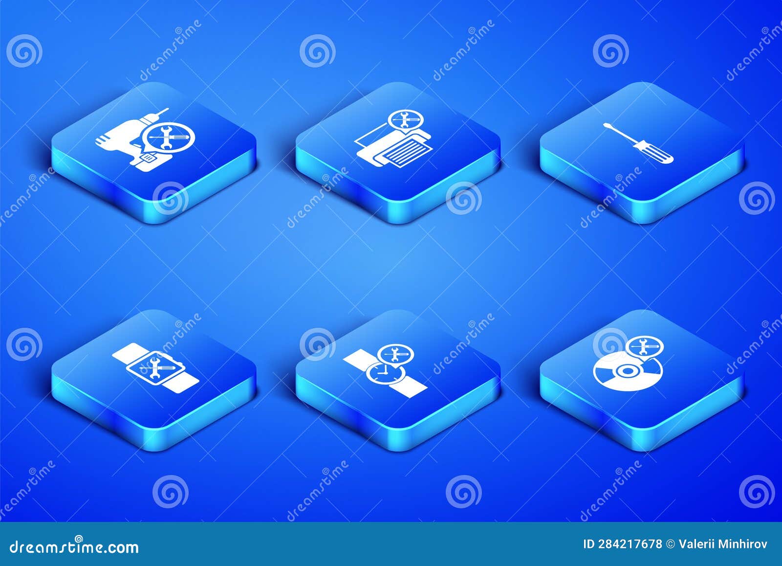 Set CD or DVD Disk Service, Drill Machine, Wrist Watch, Smartwatch ...