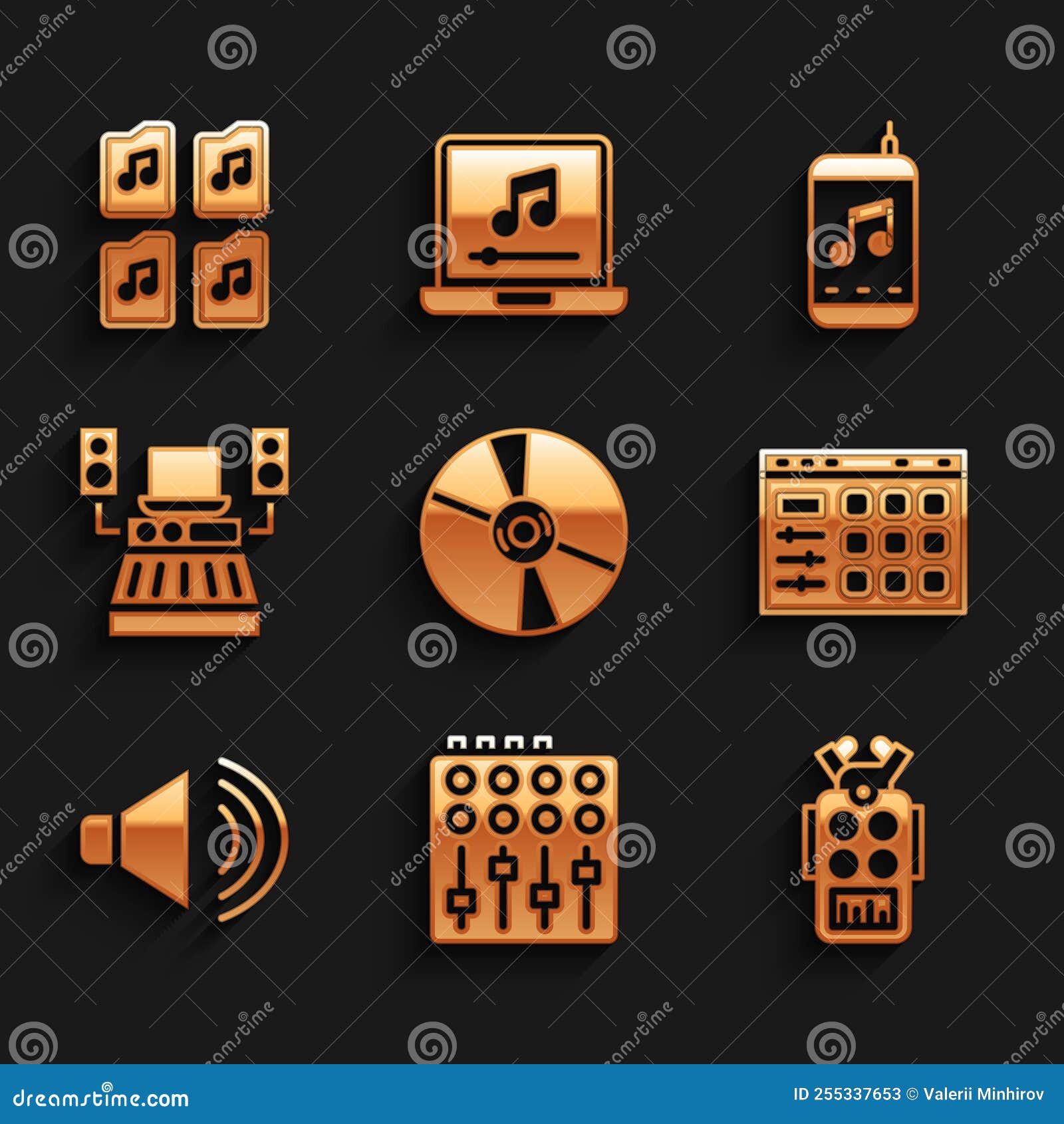 Set CD or DVD Disk, Sound Mixer Controller, Microphone, Drum Machine ...