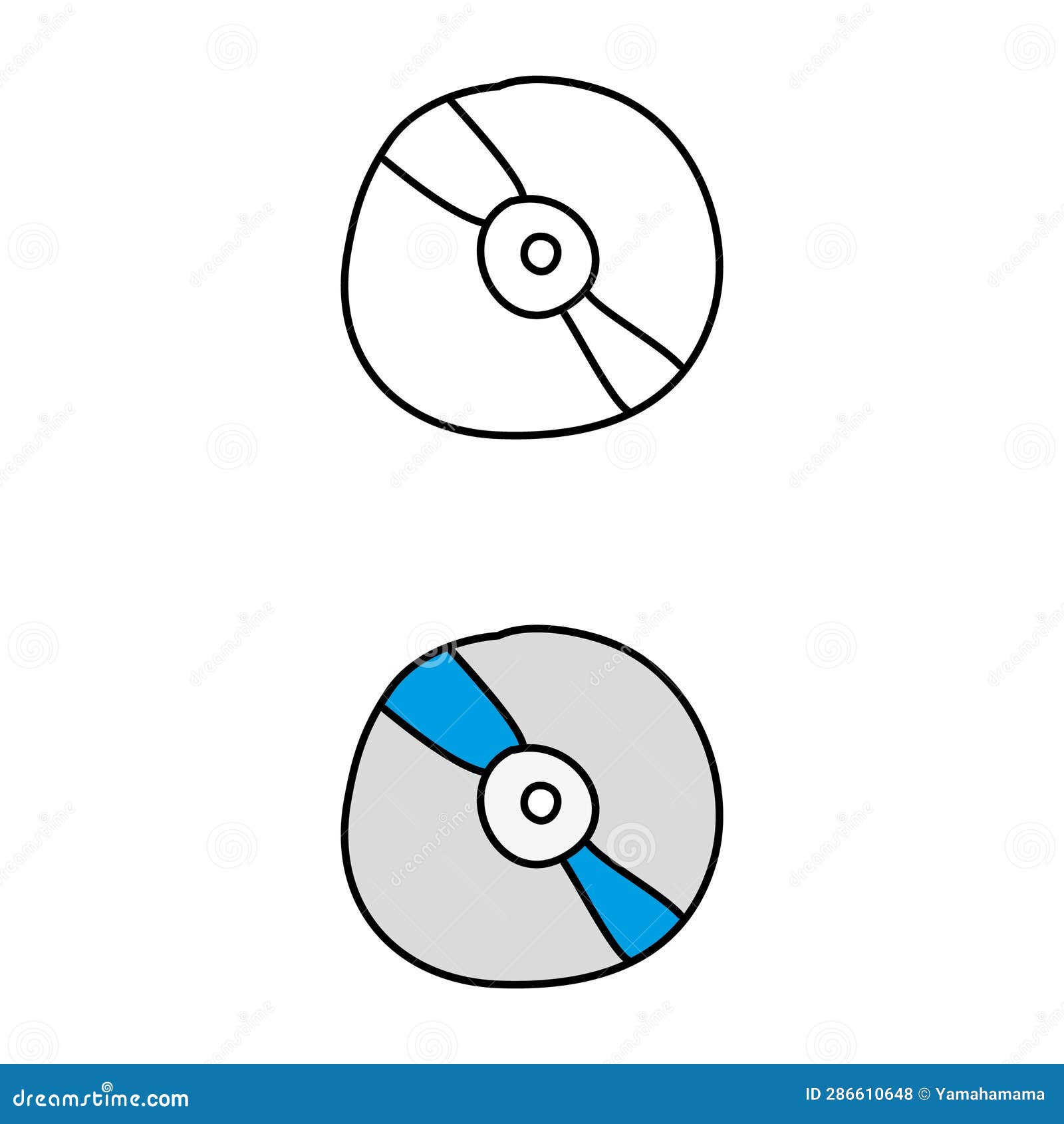 Disc stock vector. Illustration of vector, black, graphic - 286610648