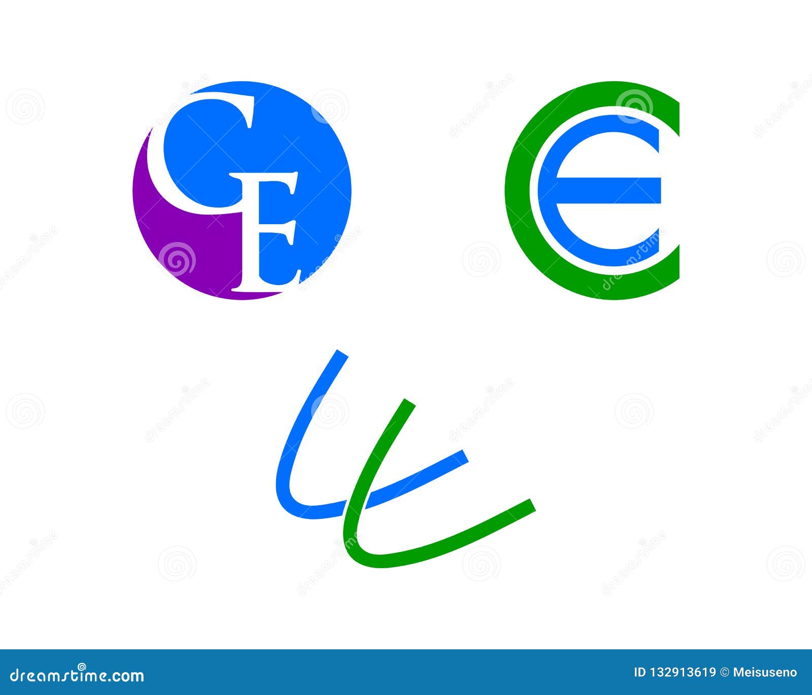 Set of CE Letter Logo Design Template Vector Stock Vector ...