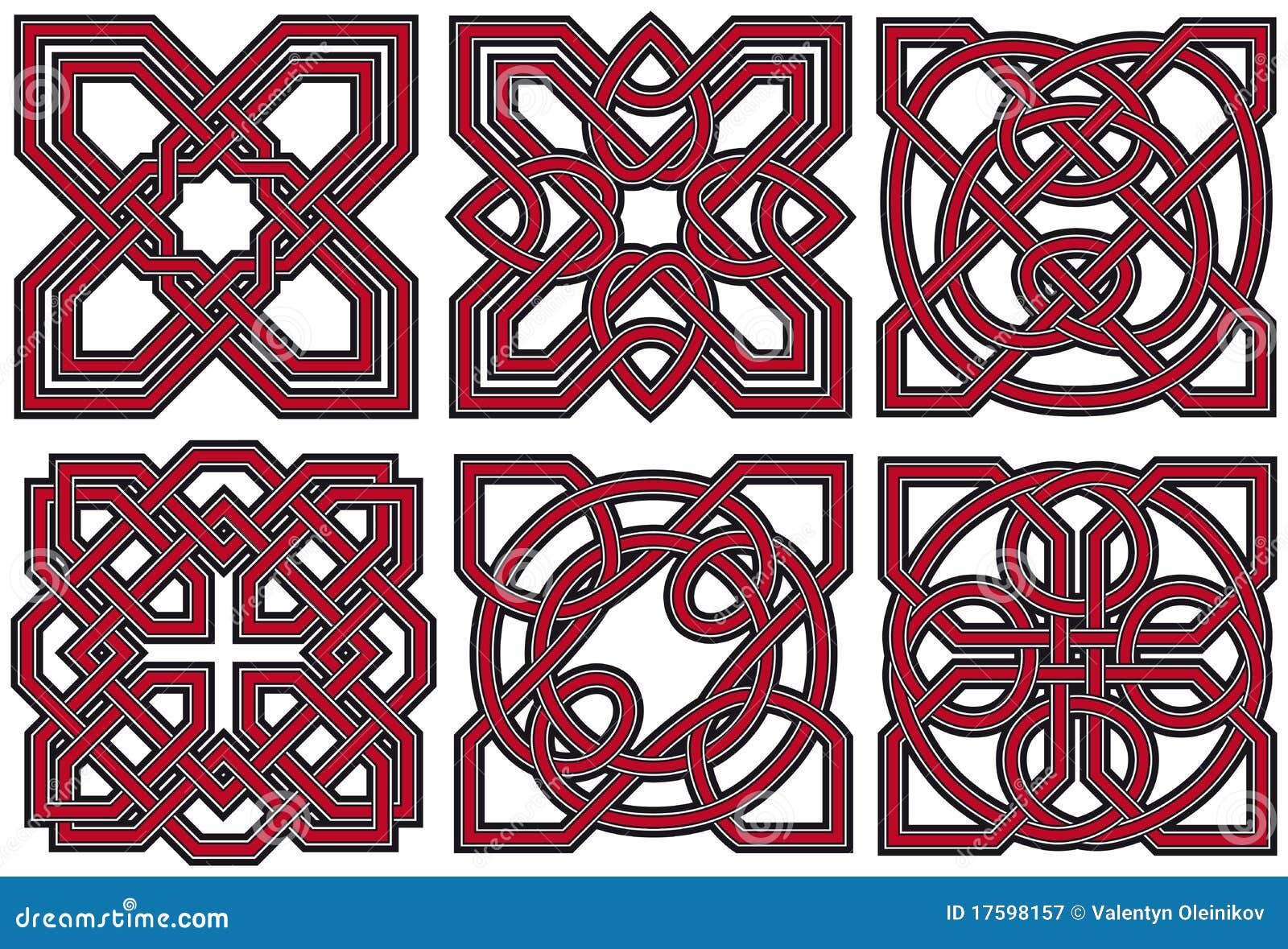 Set of Celtic Design Elements Stock Vector - Illustration of irish ...