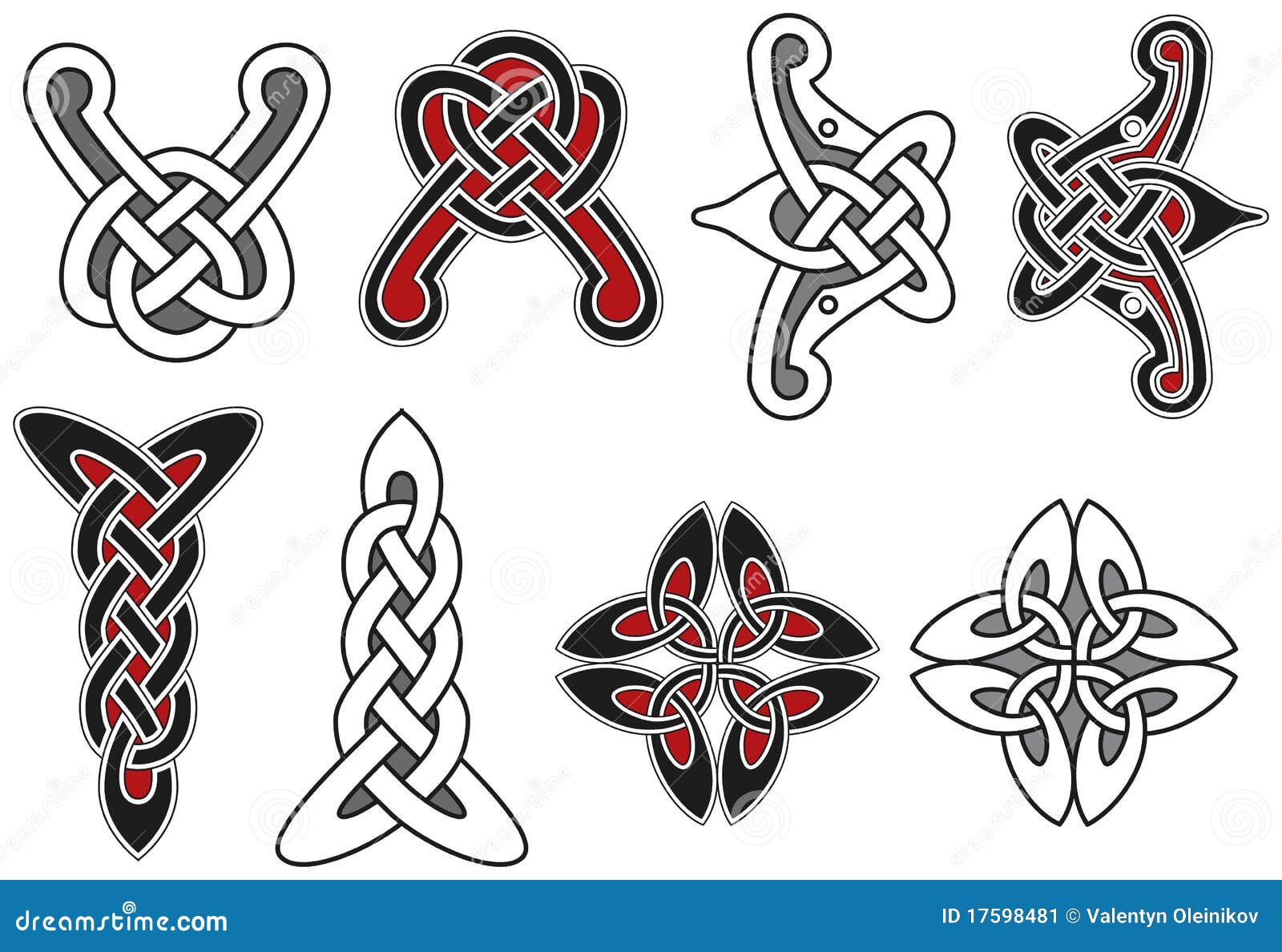 Set of Celtic Design Elements Stock Vector - Illustration of design ...