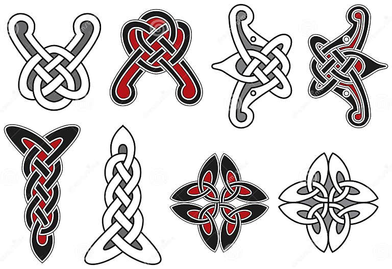Set of Celtic Design Elements Stock Vector - Illustration of design ...