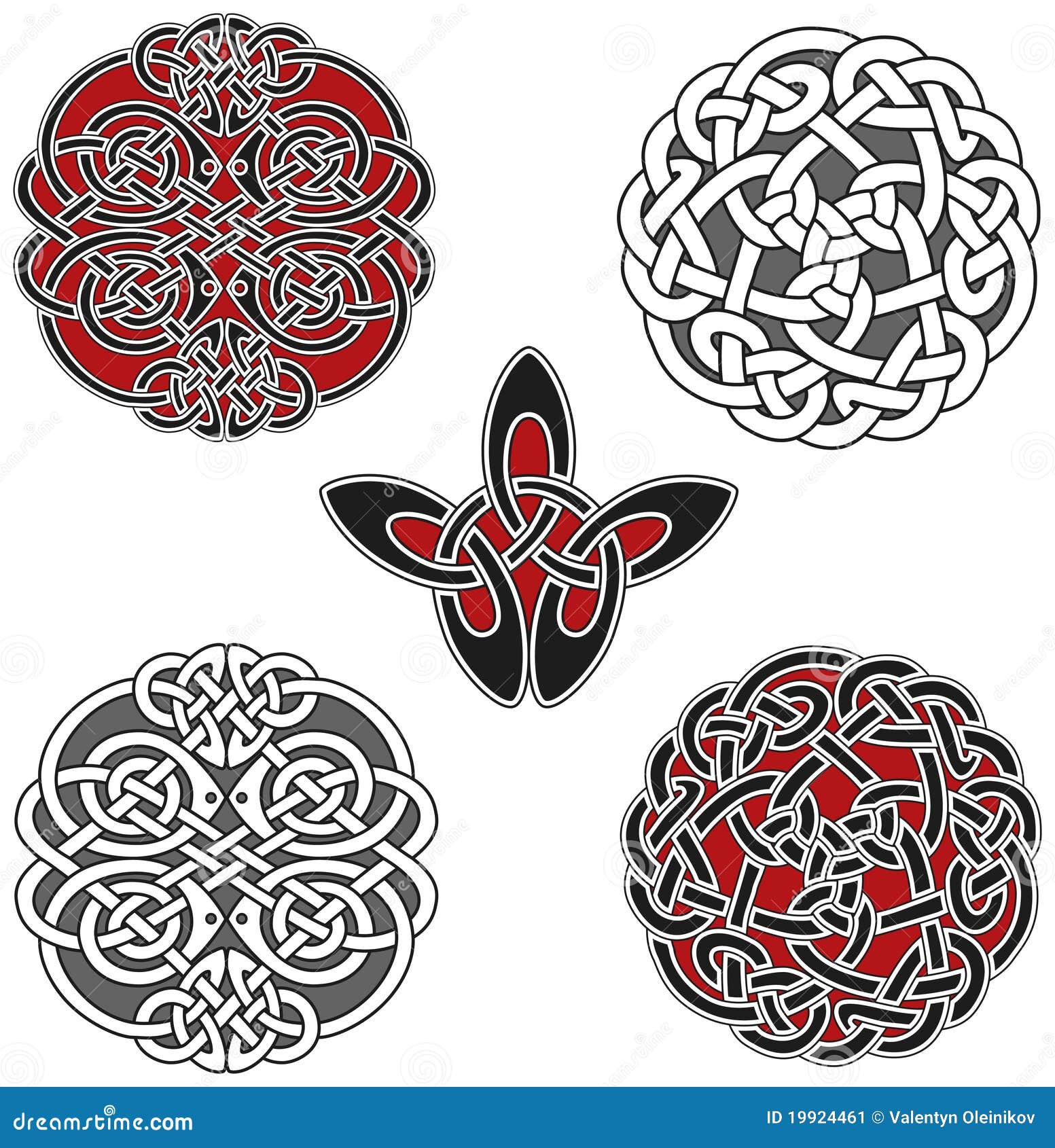 Set of Celtic Design Elements Stock Vector - Illustration of indigenous ...