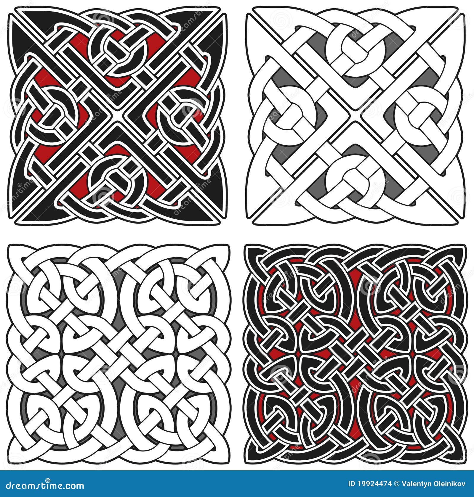 Set of Celtic Design Elements Stock Vector - Illustration of collection ...