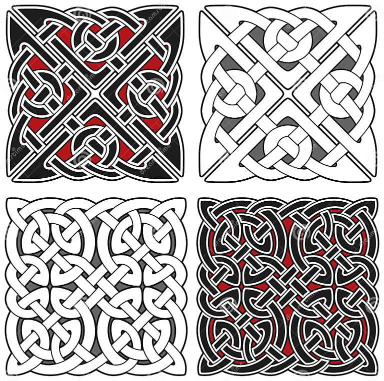 Set of Celtic Design Elements Stock Vector - Illustration of collection ...