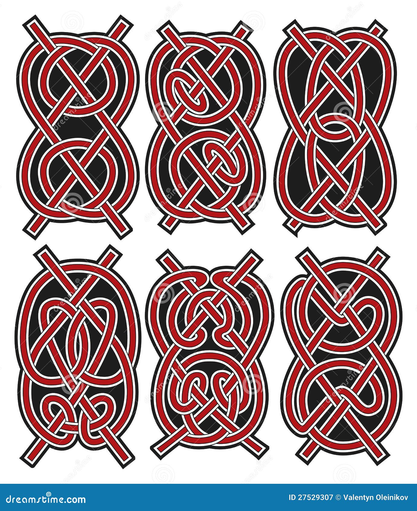 Set of Celtic Design Elements Stock Illustration - Illustration of ...