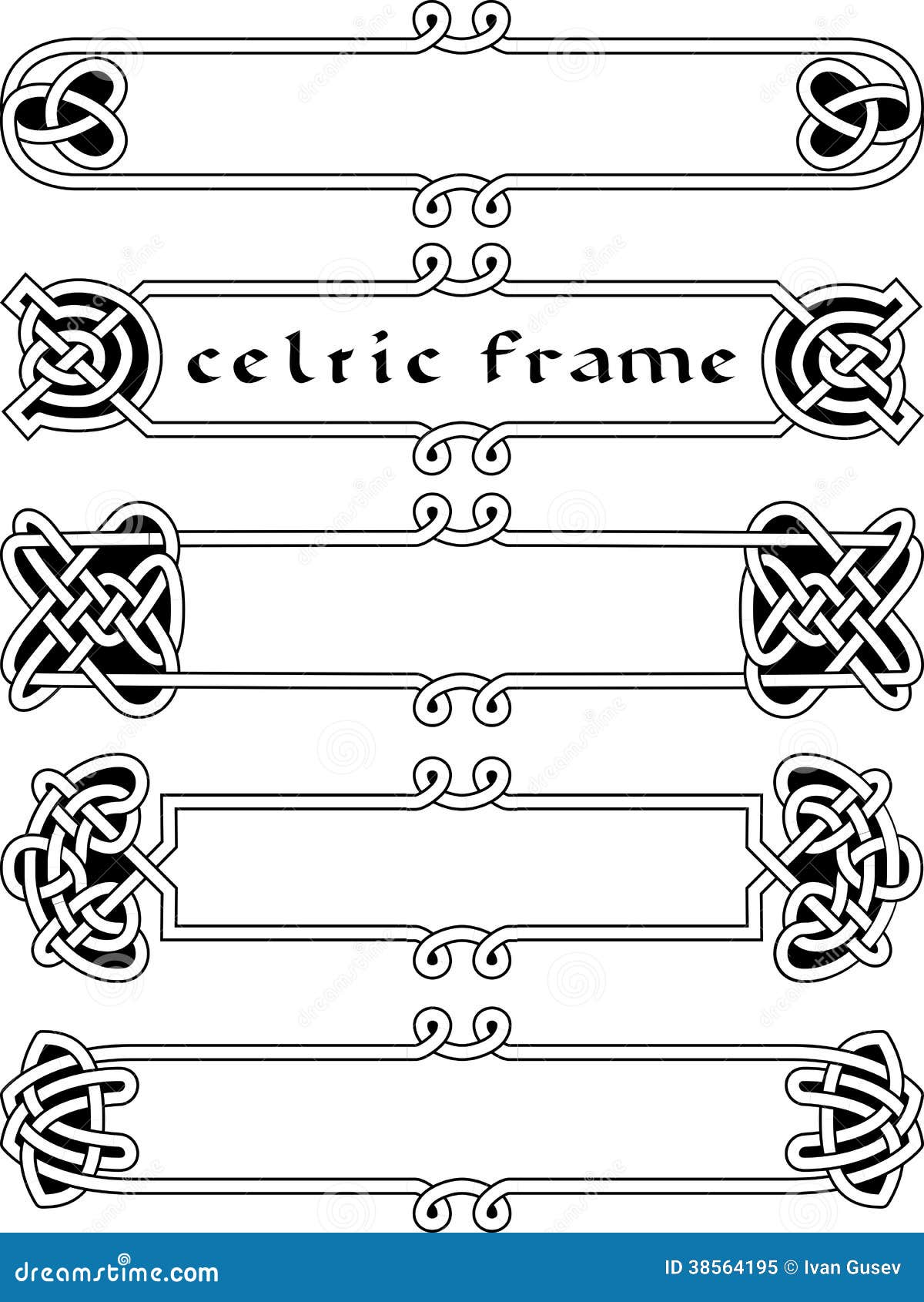 Set celtic frame stock vector. Illustration of frame - 38564195