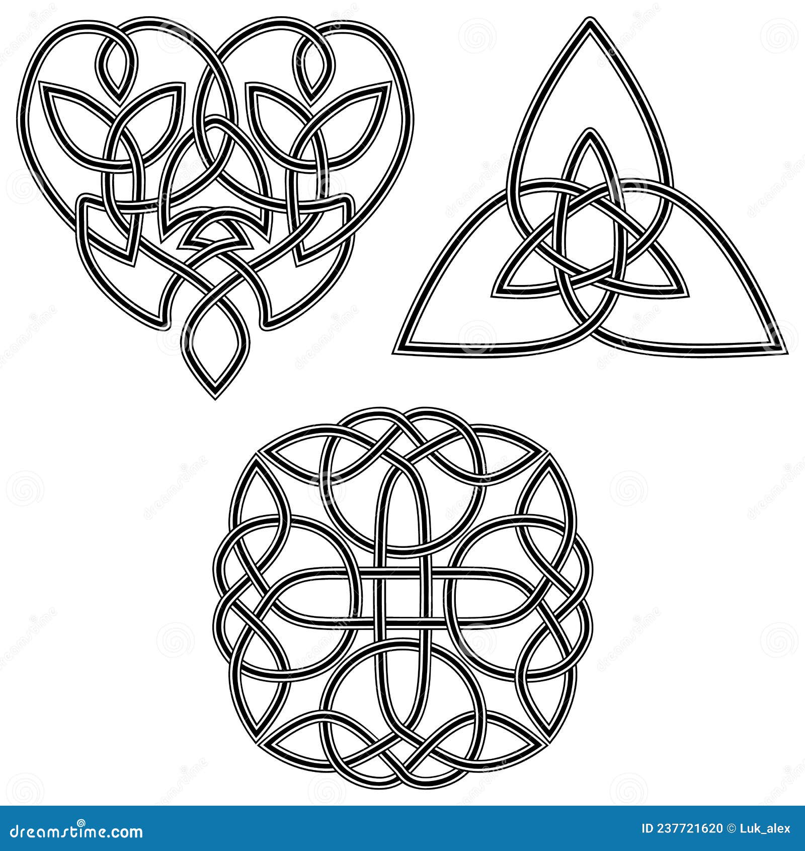 Set Celtic pattern vector stock vector. Illustration of ornate - 237721620