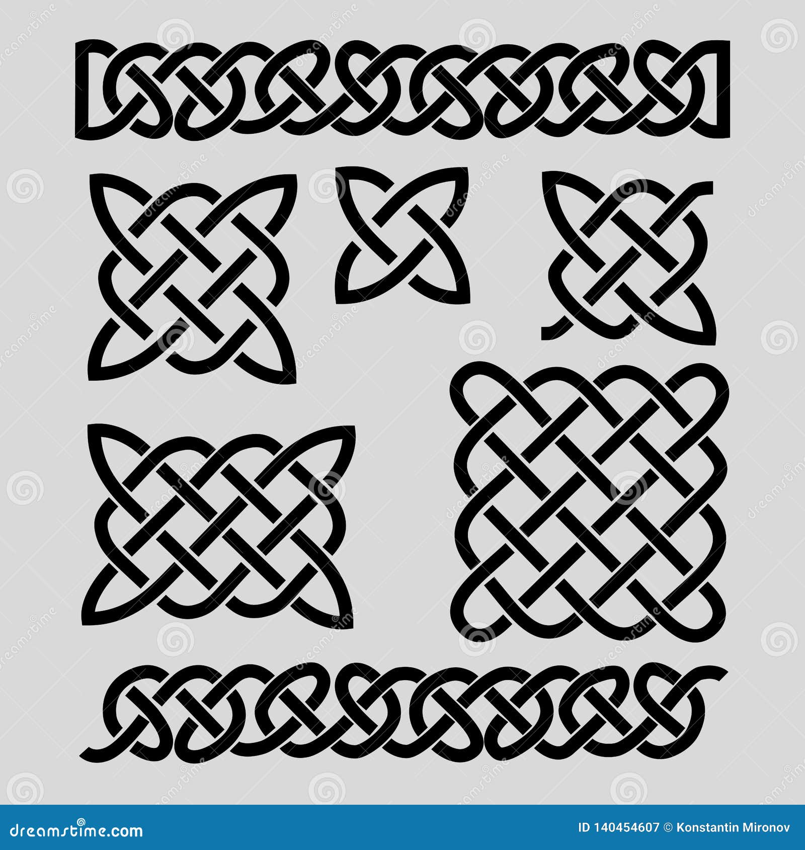 The Celtic Patterns, Borders And Corner Cartoon Vector | CartoonDealer ...