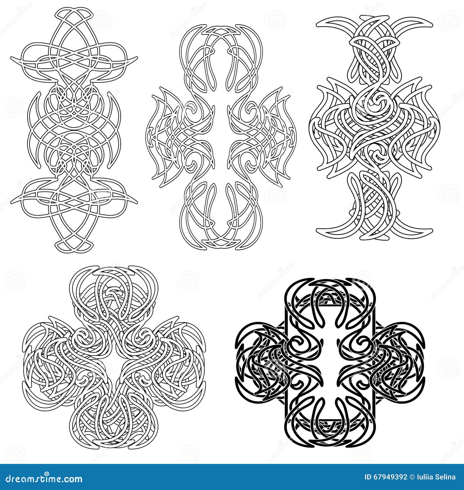 Celtic Divider Is A Intertwining Knots Pattern, Vintage Engraving ...
