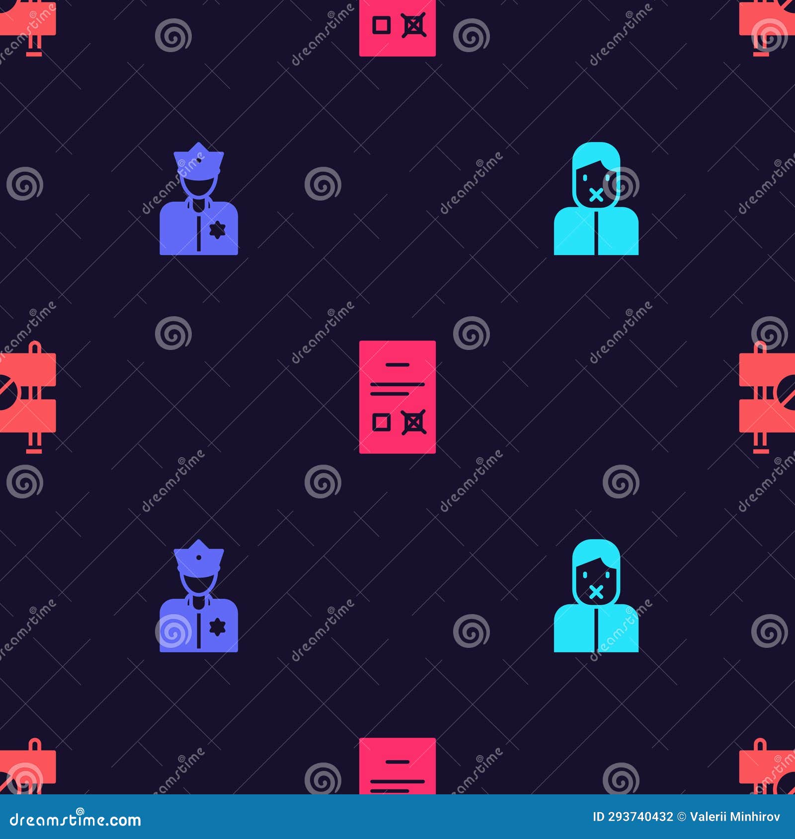 Set Censor and Freedom of Speech, Police Officer, Poll Document and ...