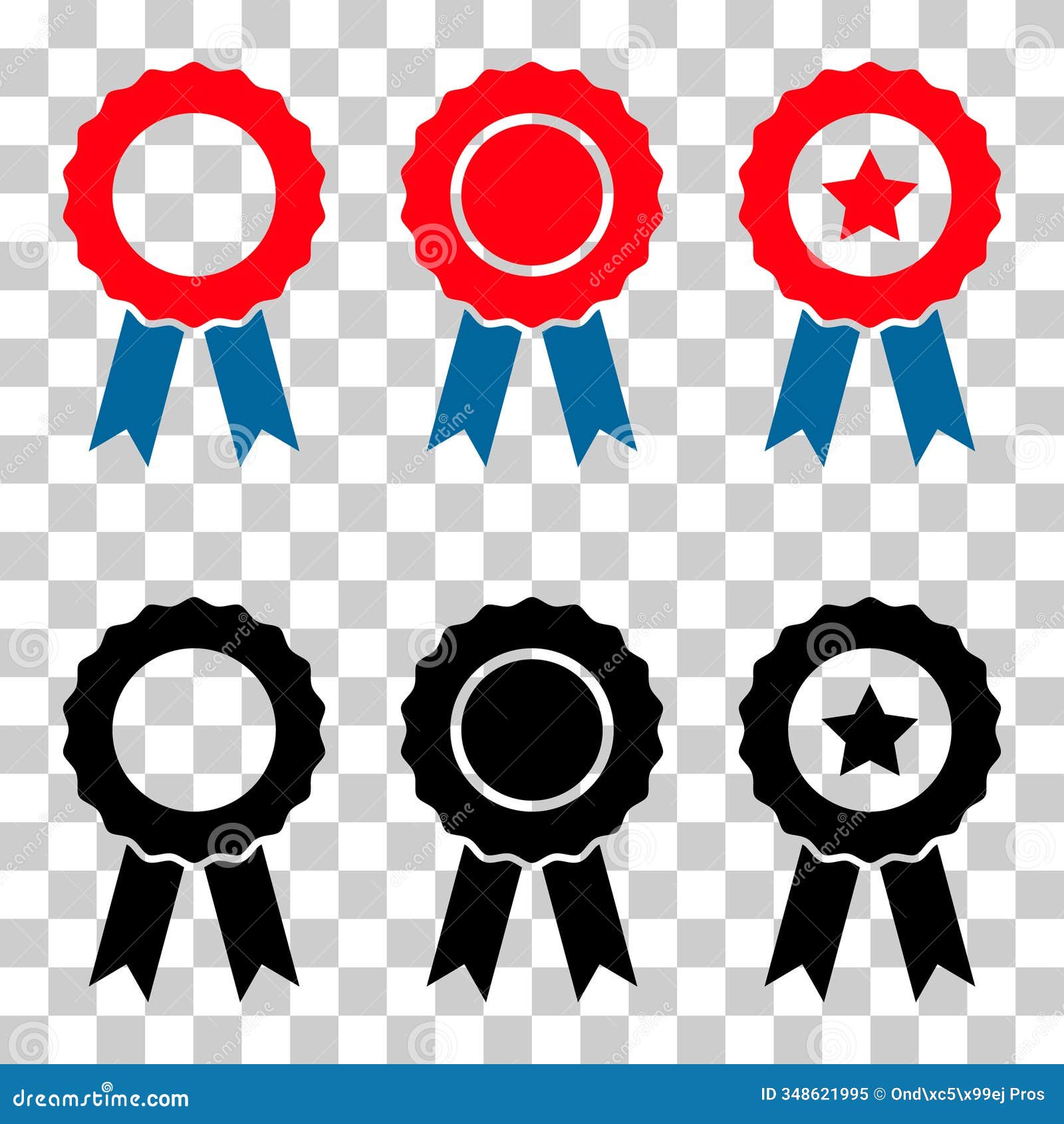 Set Of Certification Seal Award Icon, Ribbon Web Stamp Symbol, Label ...