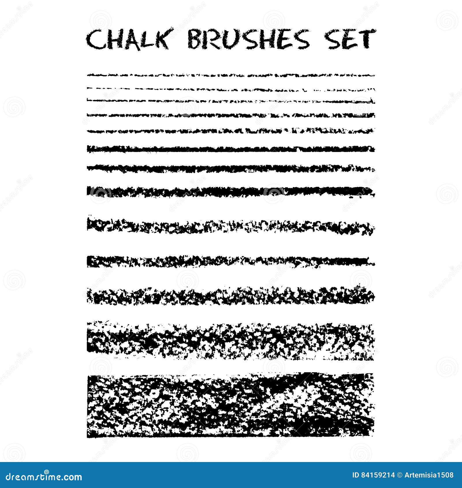 Set Of Chalk Brushes. Vector Illustration | CartoonDealer.com #72203402