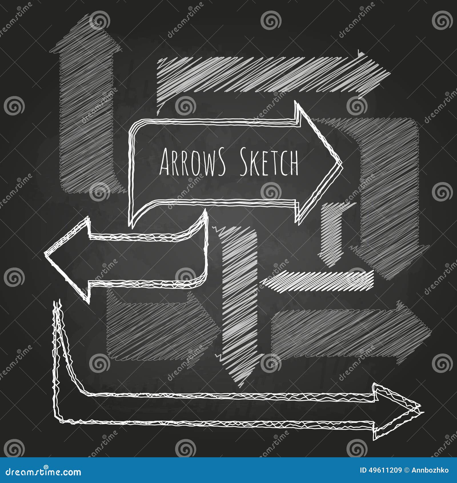 Set of Chalk Drawing Arrows Stock Vector - Illustration of funny ...