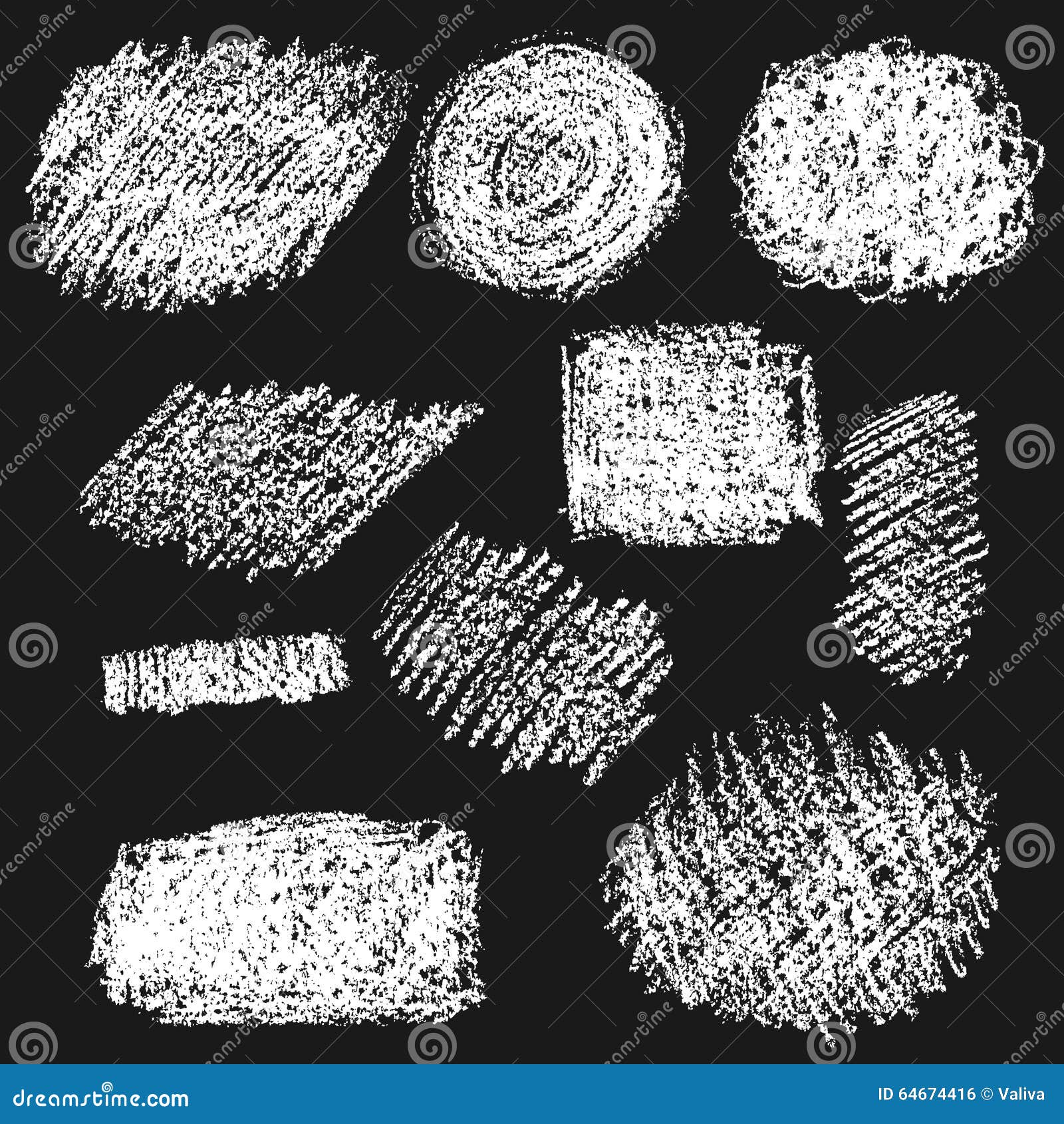 Set Of Chalk Texture. Stock Photography | CartoonDealer.com #64674416