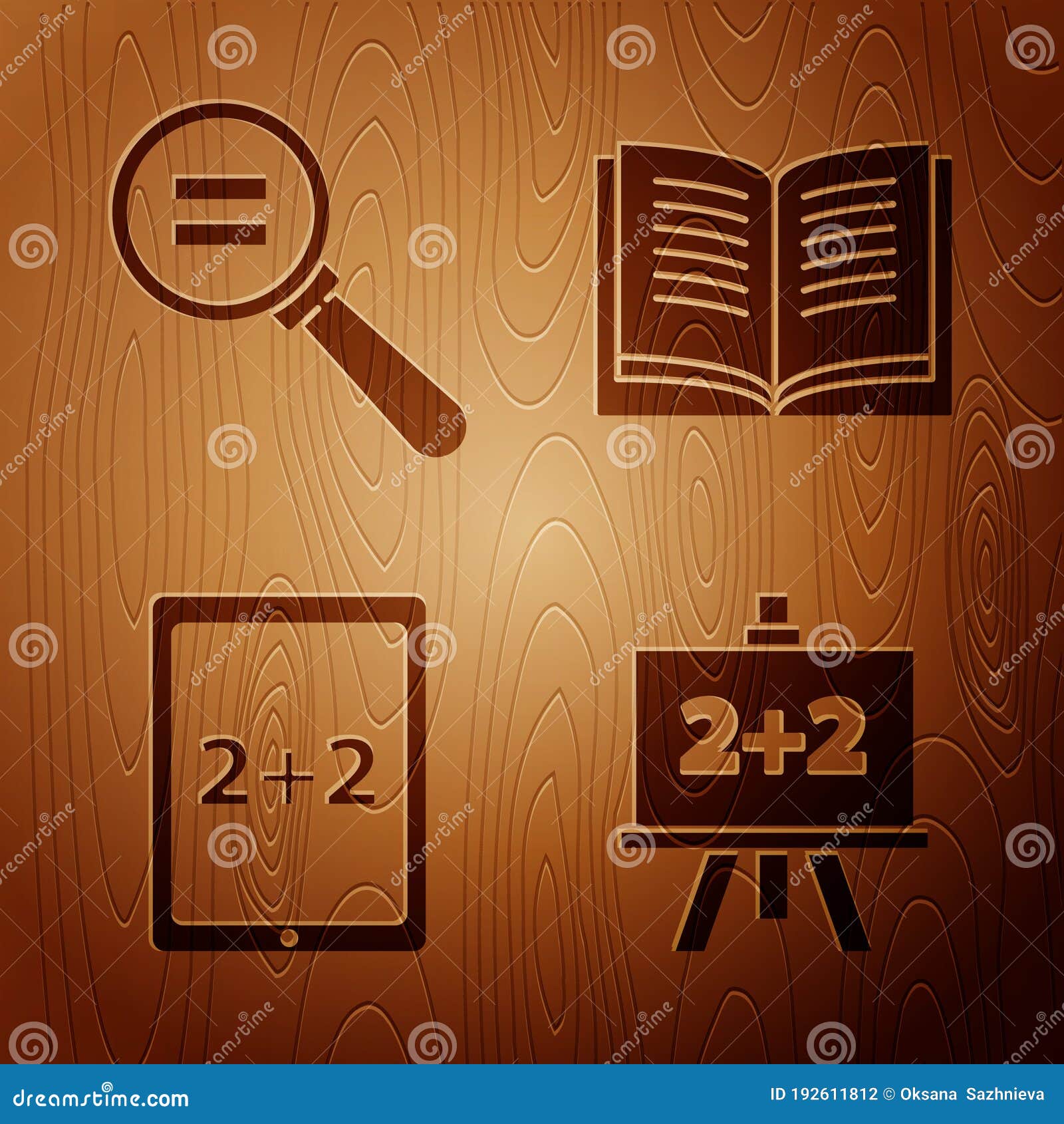 Set Calculation, Open Book And Graph, Schedule, Chart, Diagram On ... Set Calculation, Open Book And Graph, Schedule, Chart, Diagram On ...