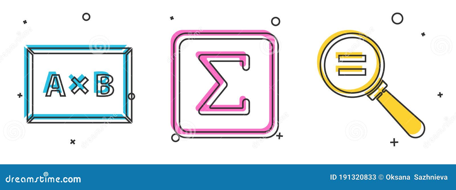 Set Chalkboard, Sigma Symbol and Calculation Icon. Vector Stock Vector ... Set Chalkboard, Sigma Symbol and Calculation Icon. Vector Stock Vector ...