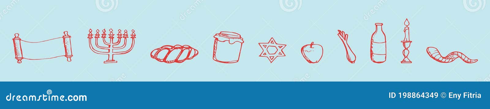 Set of Challah Bread Cartoon Icon Design Template with Various Models ...