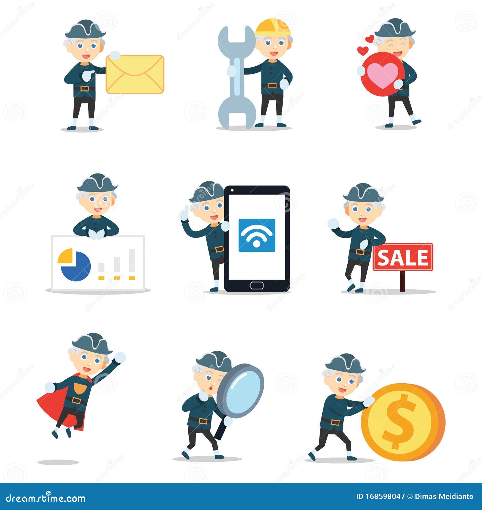 Set of Character Man Colonial in Ancient Battle Comic Stock Vector ...