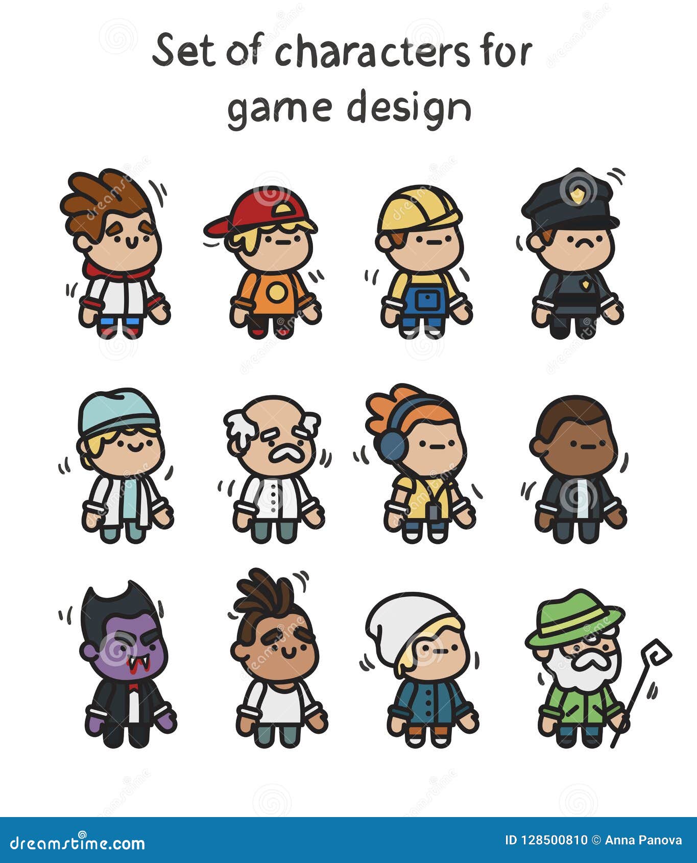 A Set of Characters Ready for Animation. Character for Mobile ...