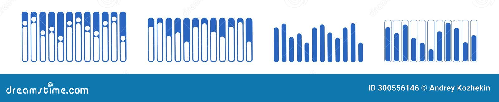 Set of Charts, Column Graphs, Statistical Data Stock Illustration ...