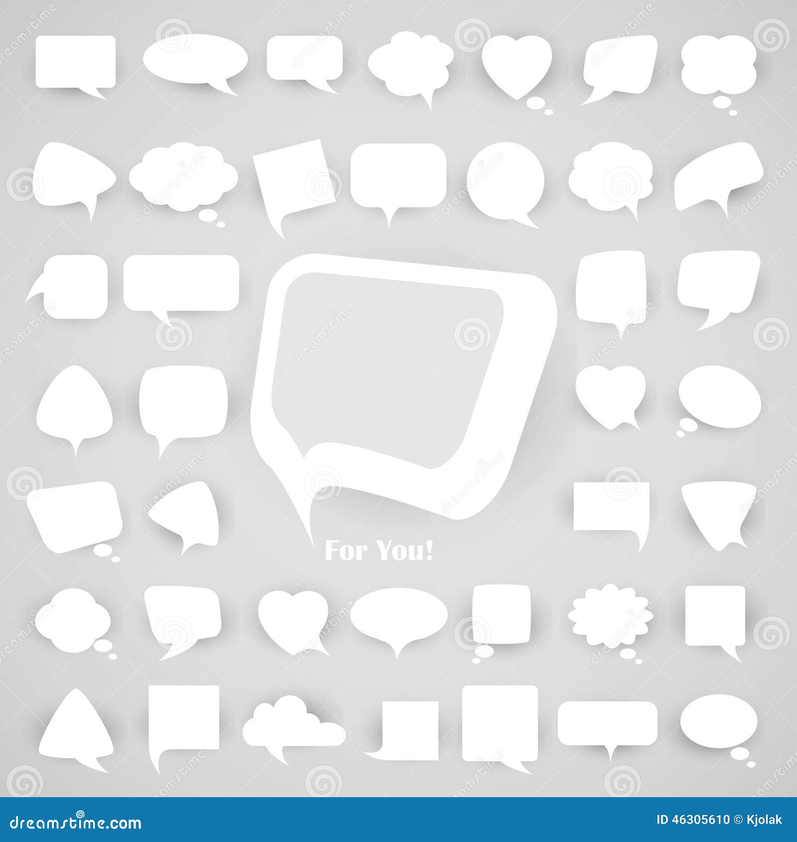 Set of chat bubbles stock vector. Illustration of sketch - 46305610