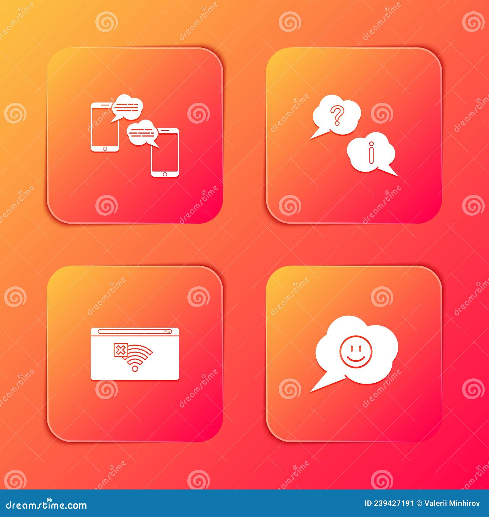 Set Chat Messages on Mobile, Question and Exclamation, No Internet ...