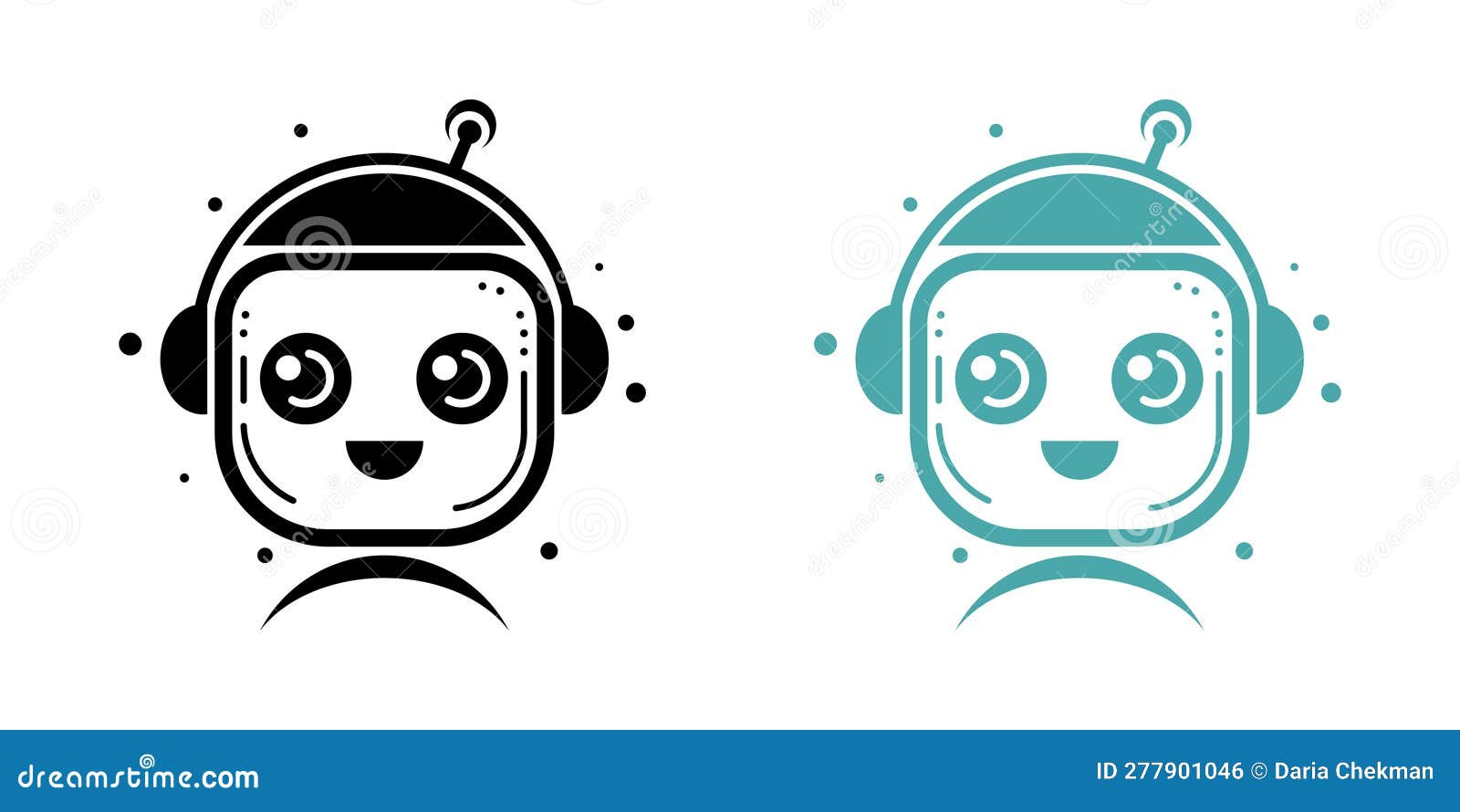 Set Chatbot Logo. Messenger Ai Robot Icon Stock Vector - Illustration ...