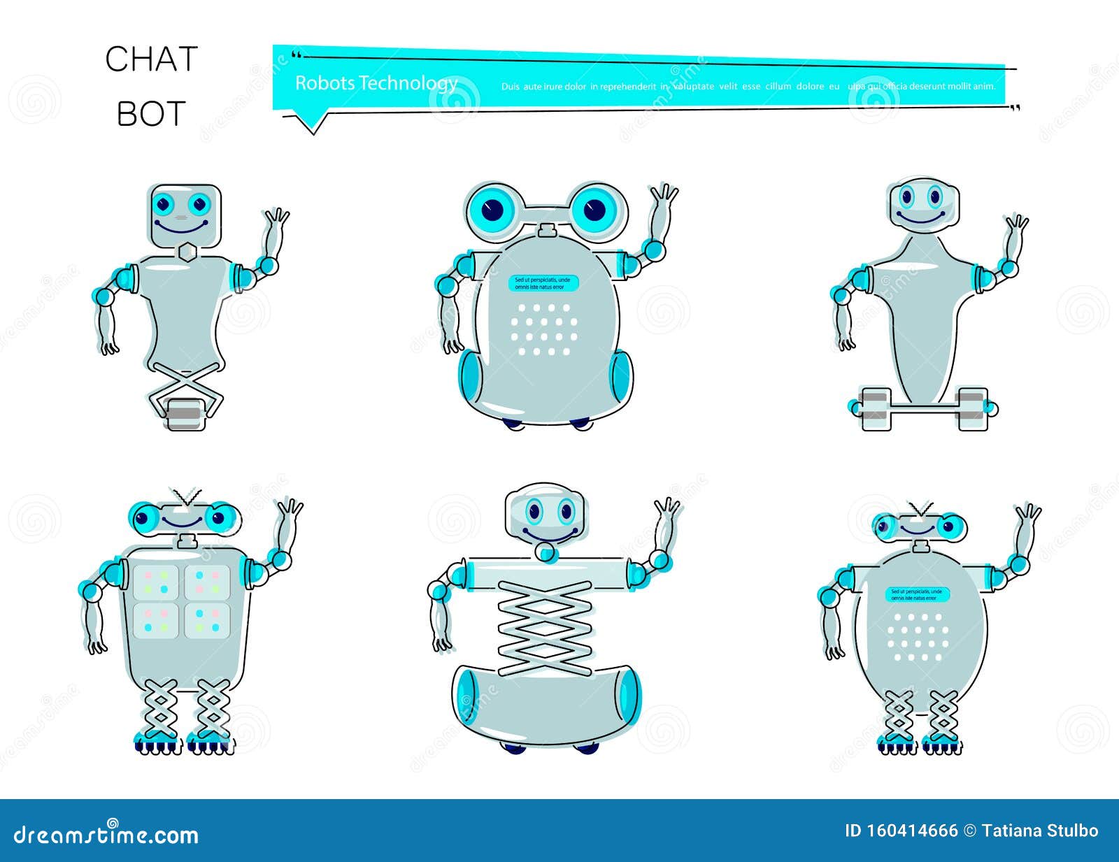 Set of Chatbot stock vector. Illustration of artificial - 160414666