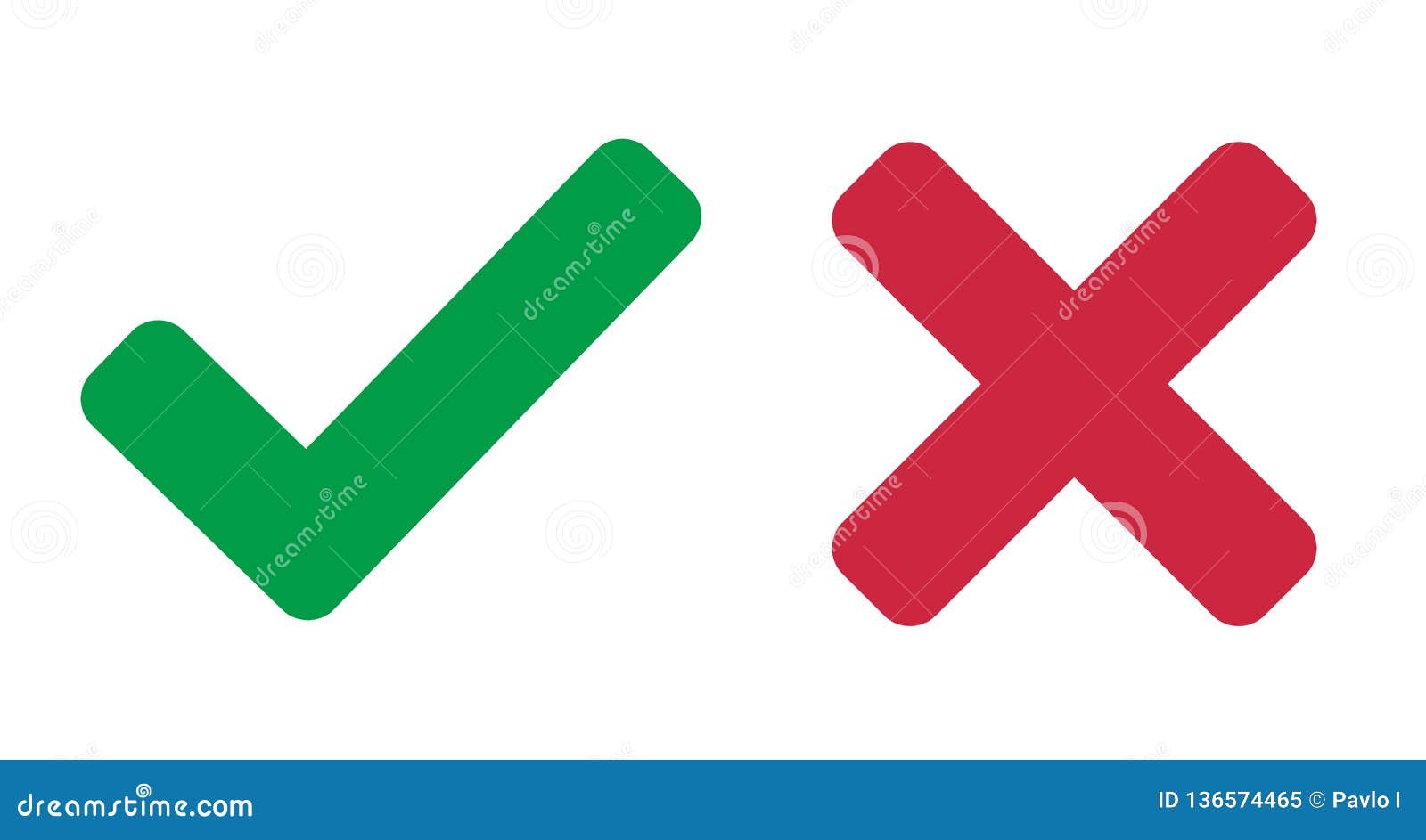 Set Check Mark and Cross Flat Symbol - Stock Vector - Illustration of ... Set Check Mark and Cross Flat Symbol - Stock Vector - Illustration of ...