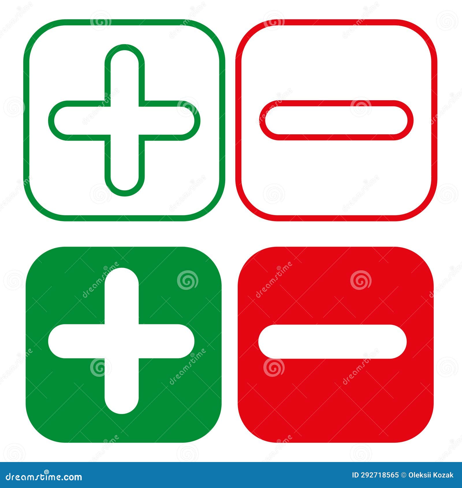 Set Of Checkmarks In Square Shapes. Buttons For Voting, Selecting ...