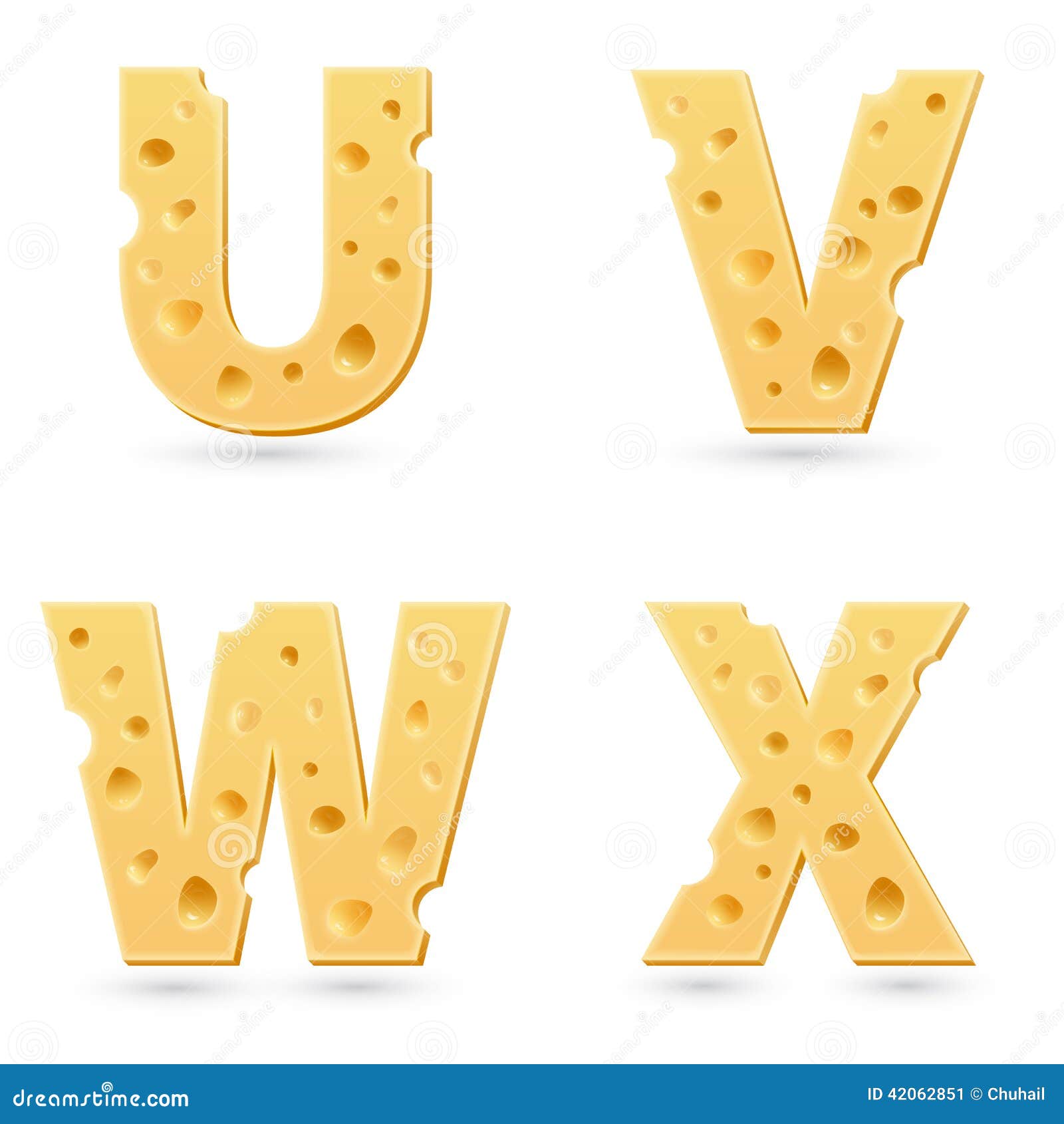 Set of cheese letters. stock illustration. Illustration of decorative ...