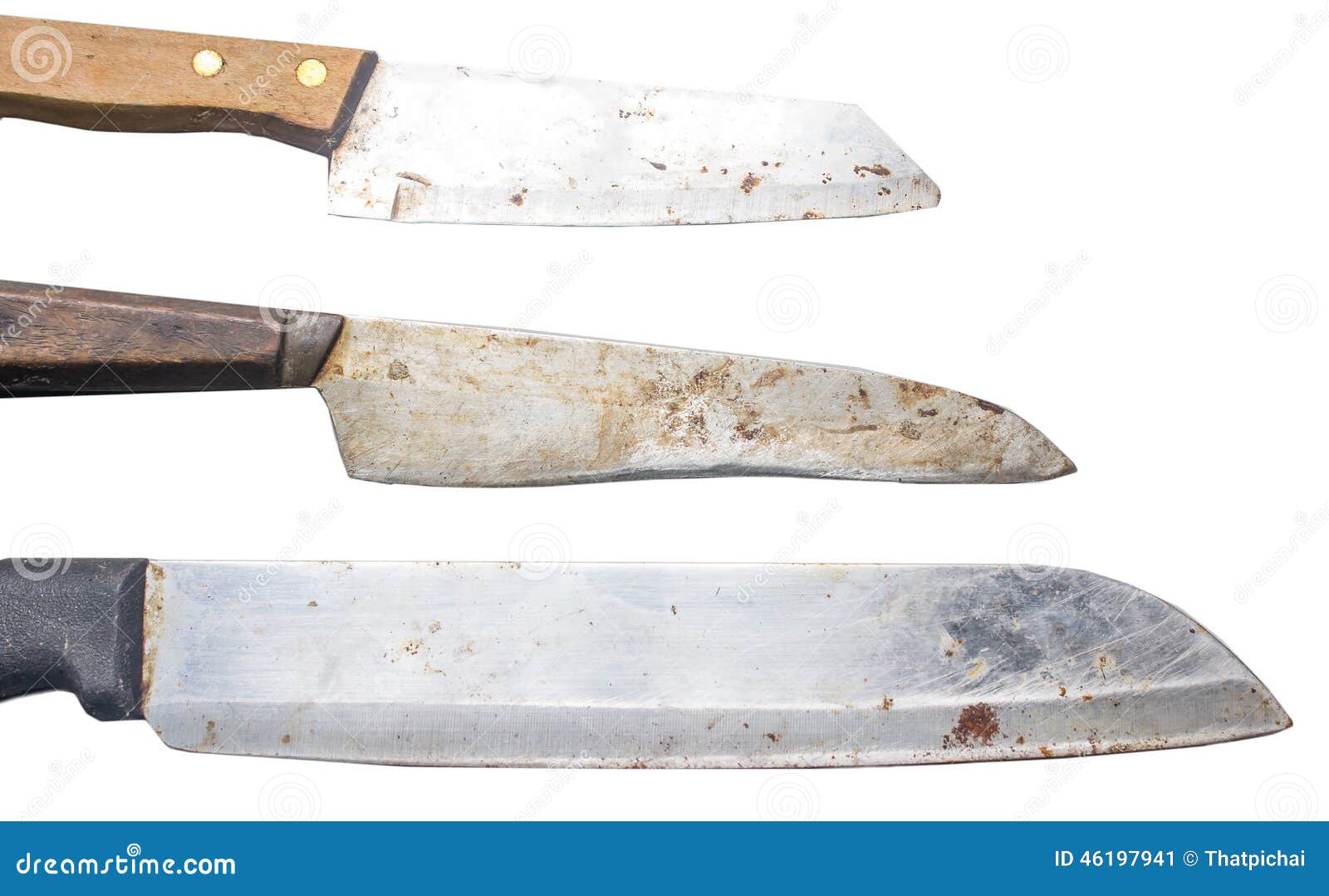 Set of Chef Kitchen Knife Isolated Stock Image - Image of white, icon ...