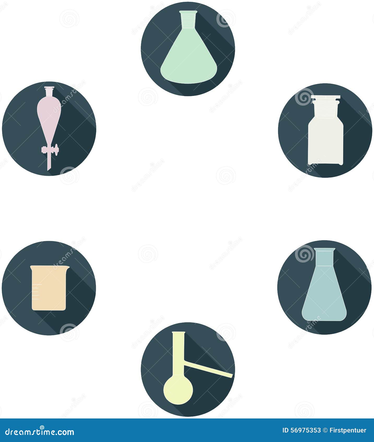 Set of Chemical Flat Icons 2 Stock Illustration - Illustration of ...